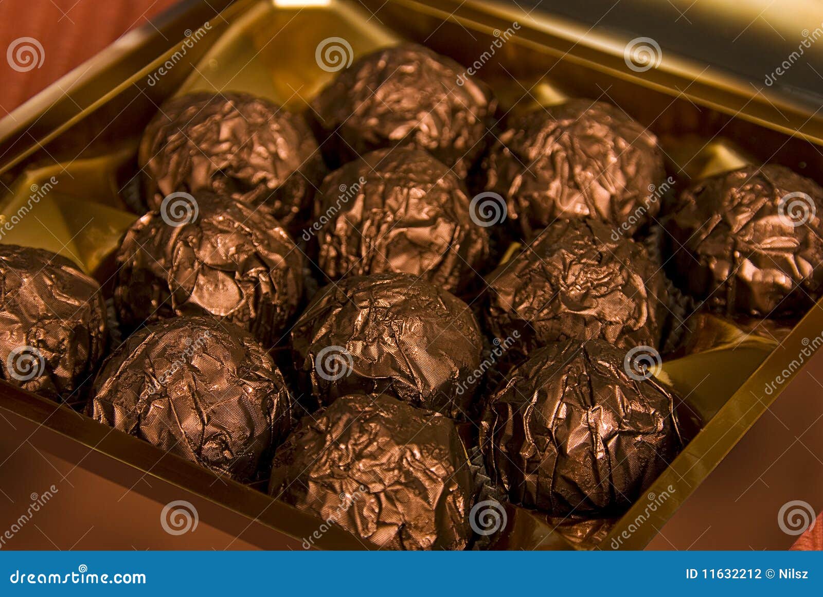 Copper Chocolate Praline Box Stock Photo - Image of cocoa, desire: 11632212