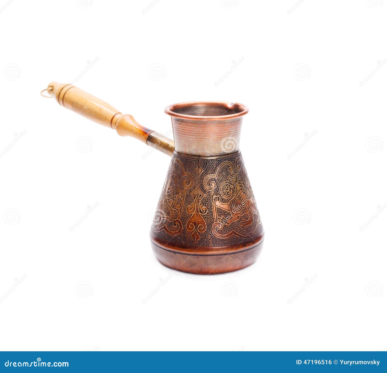Copper coffee Cezve stock photo. Image of asia, capacity - 47196516