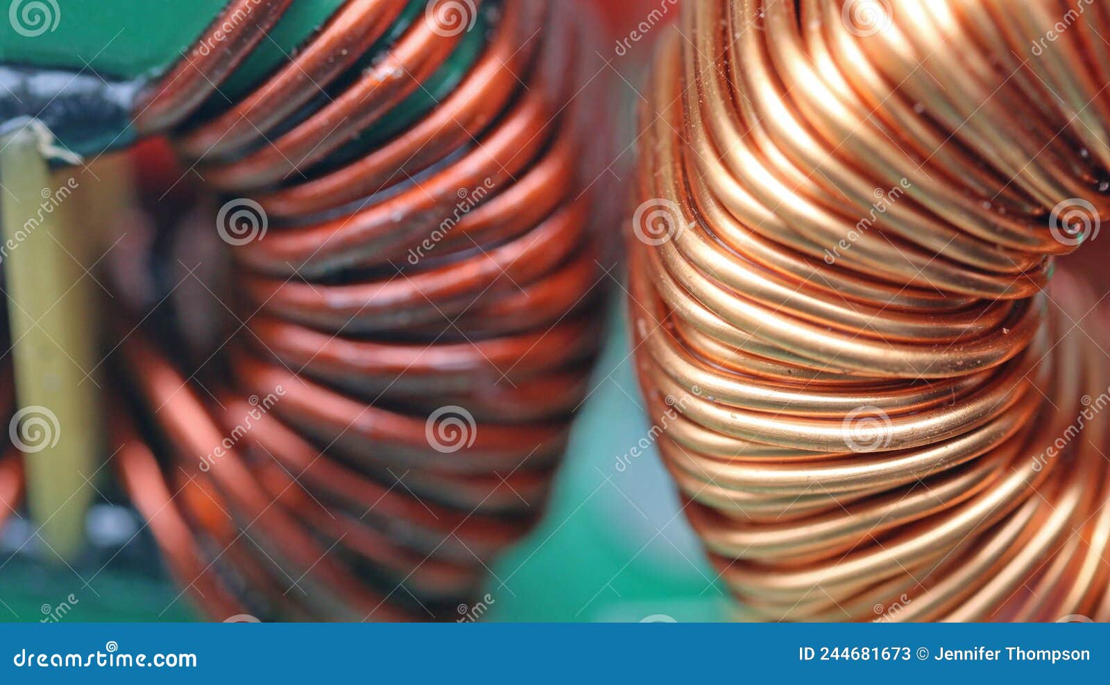 Copper Coil on a Circuit Board Stock Image - Image of data, electronics ...