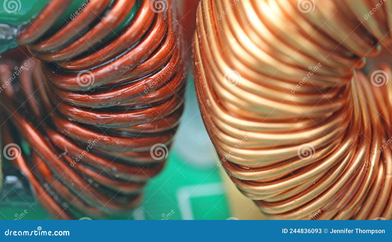 Copper Coil on a Circuit Board Stock Image - Image of electrical ...