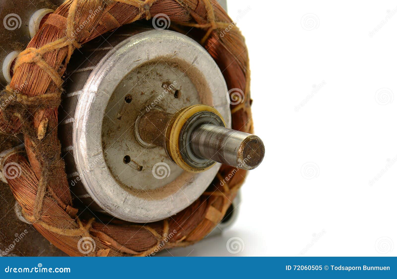 Copper Coil of Electrical Motor Isolated on White Stock Image - Image ...