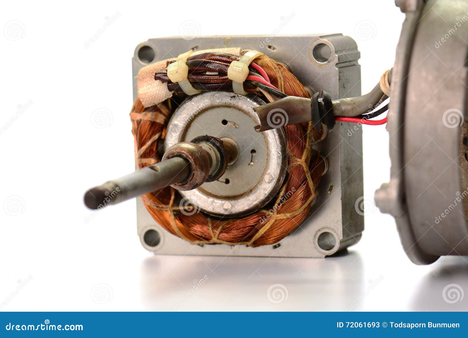 Copper Coil of Electrical Motor Isolated on White Stock Image - Image ...