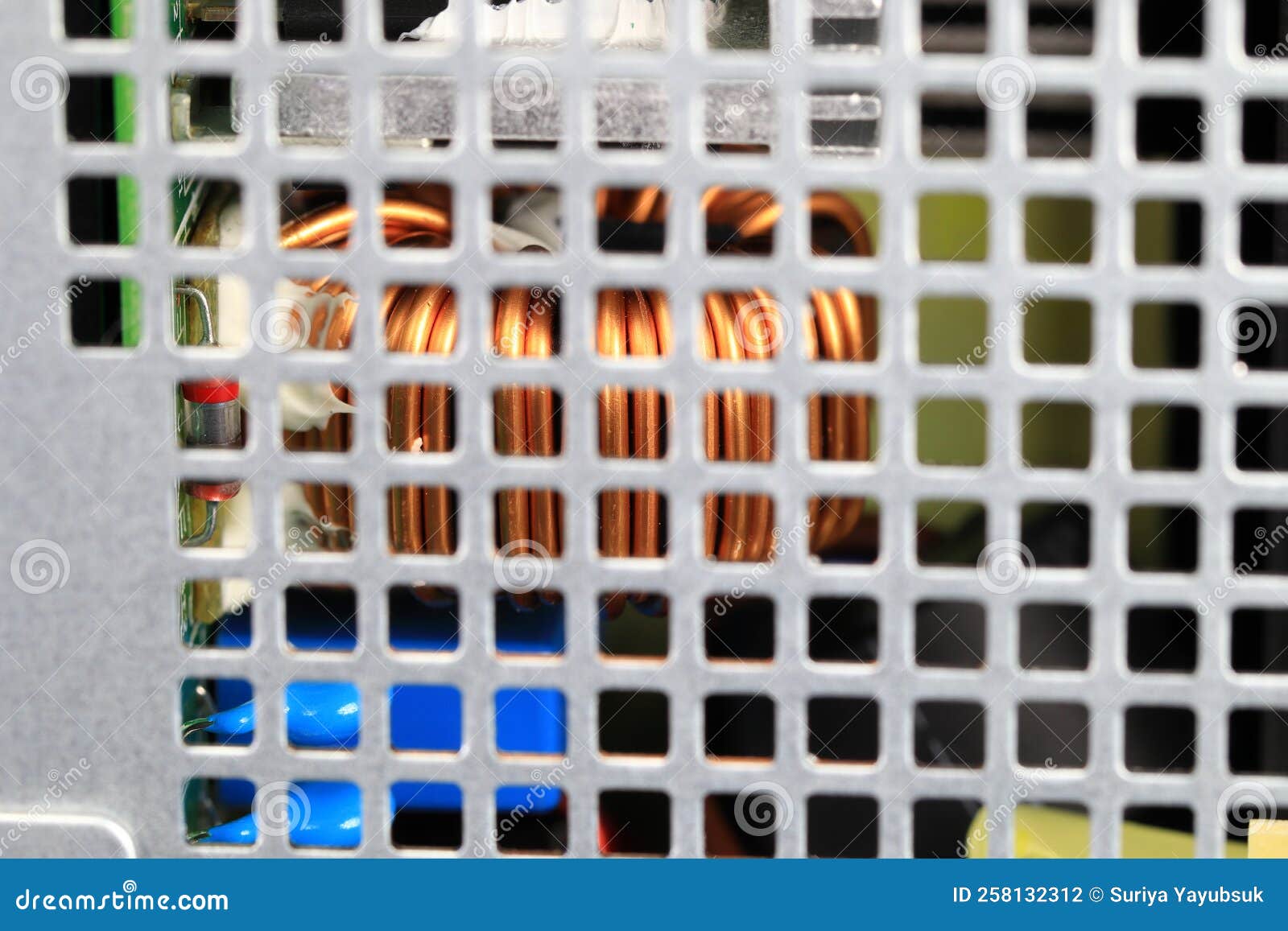 Copper Coil or Inductance Coil on Circuit Board in Power Supply ...