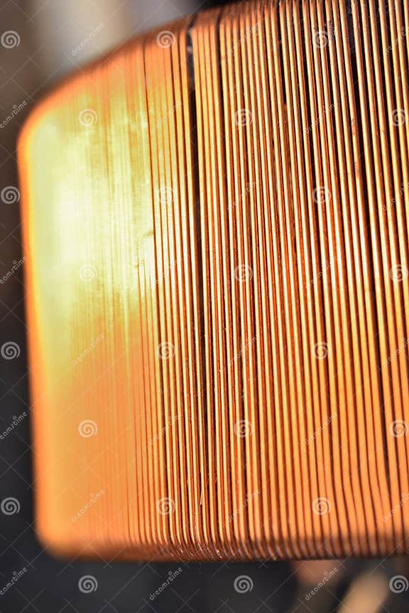 Copper Coil. Copper Wire Wound on a Coil Stock Image - Image of wire ...