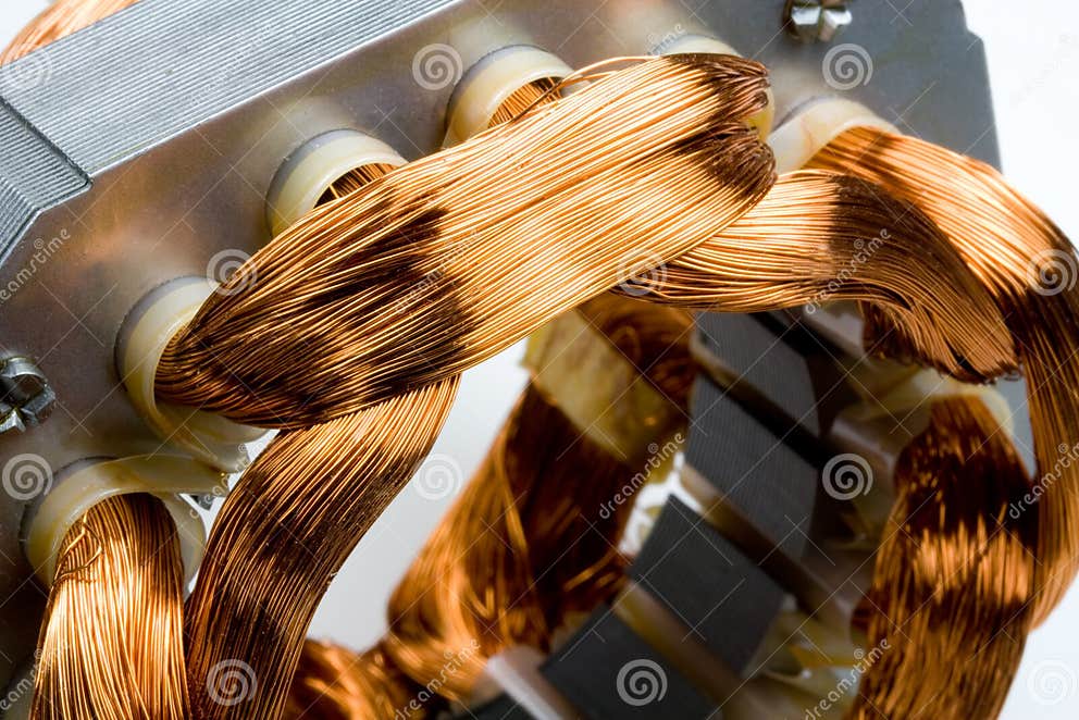 Copper Coils from Electric Motor Stock Photo - Image of motors ...