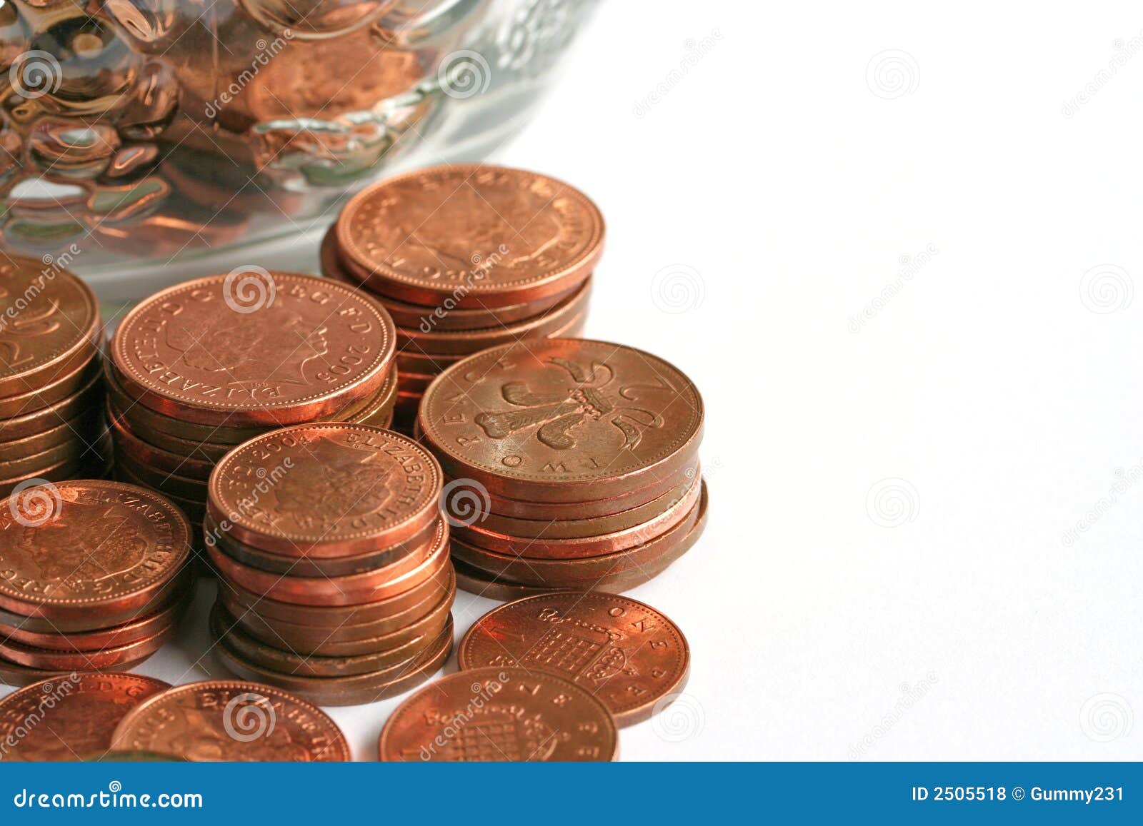 Copper Coins stock photo. Image of spending, accounting - 2505518