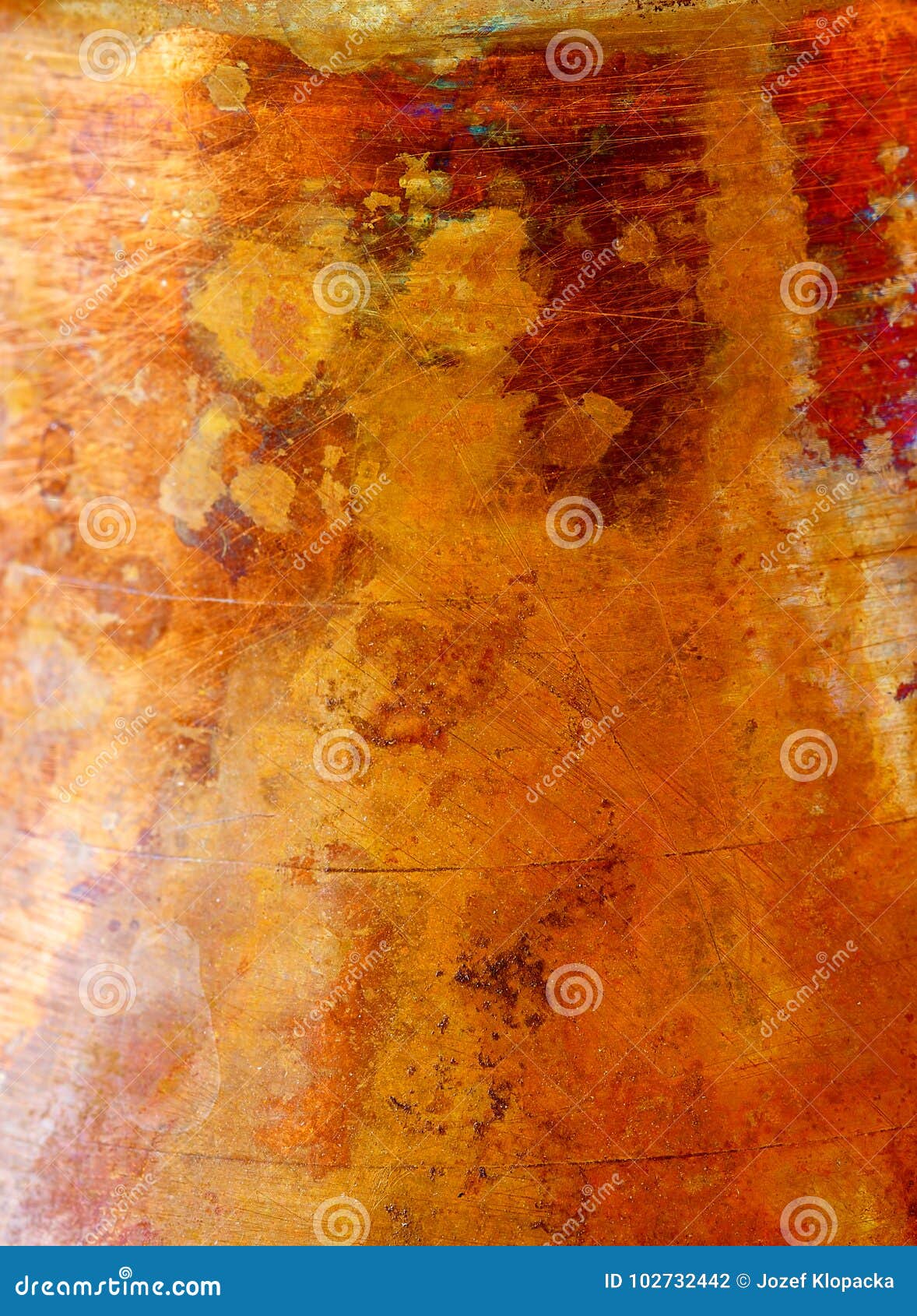 Copper Color Structure. Brown and Orange Background. Stock Photo ...