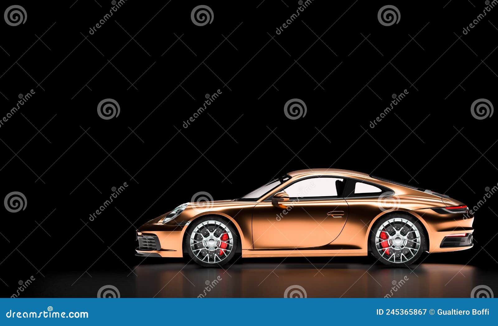Copper Colored Luxury Sports Car Stock Illustration - Illustration of ...