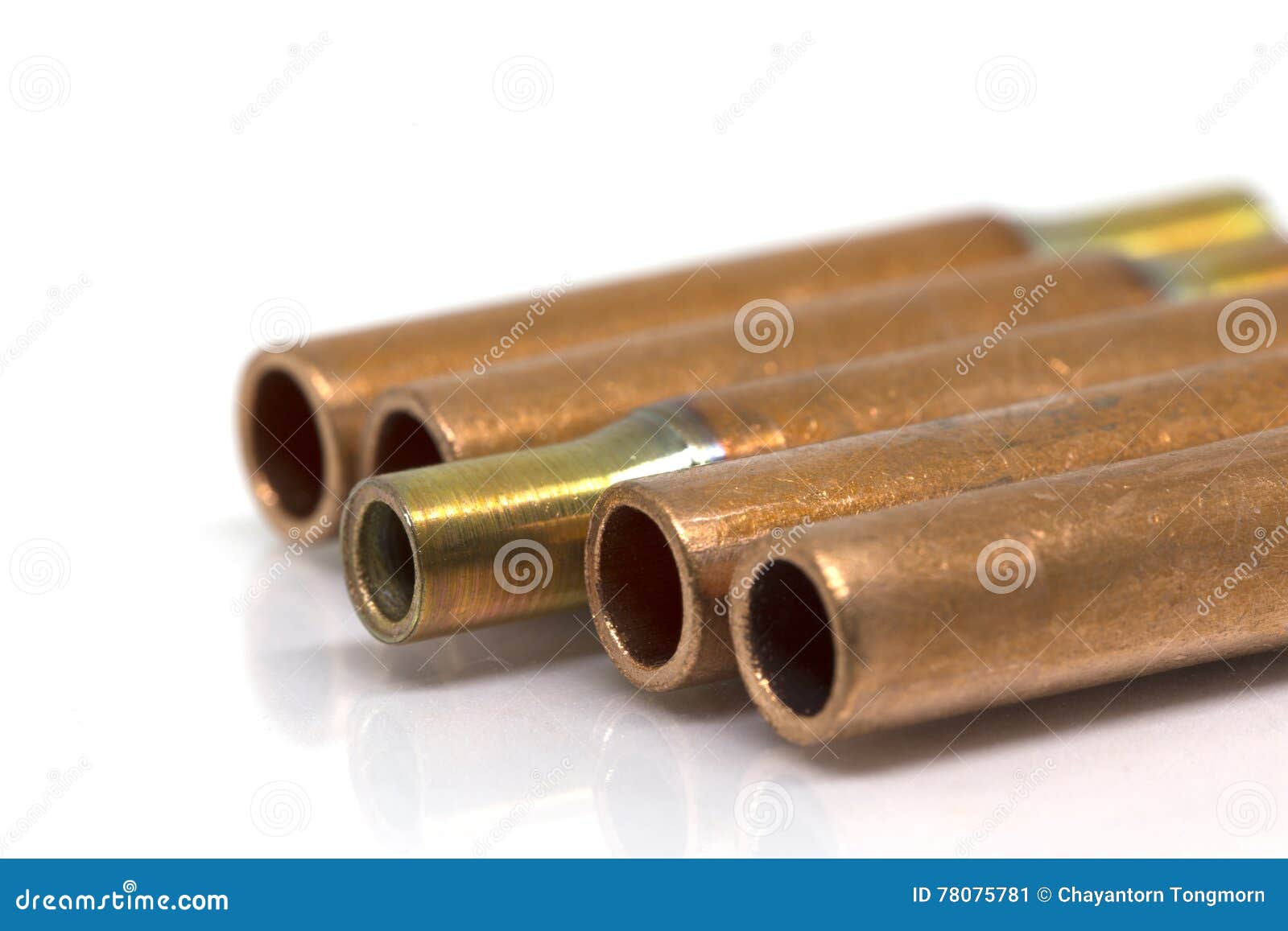 Copper Connection Pipe of Air-conditioner or Refrigerant System. Stock ...