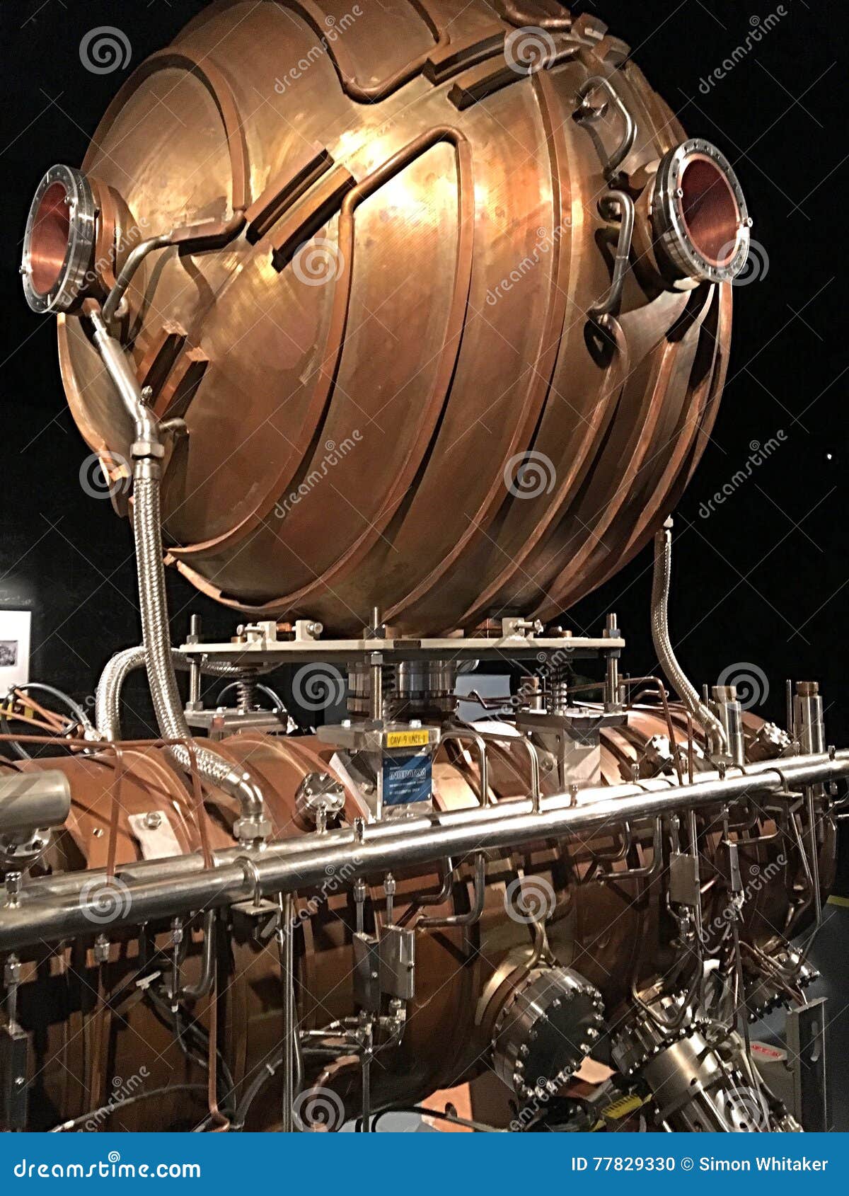 Copper contraption editorial image. Image of electron - 77829330