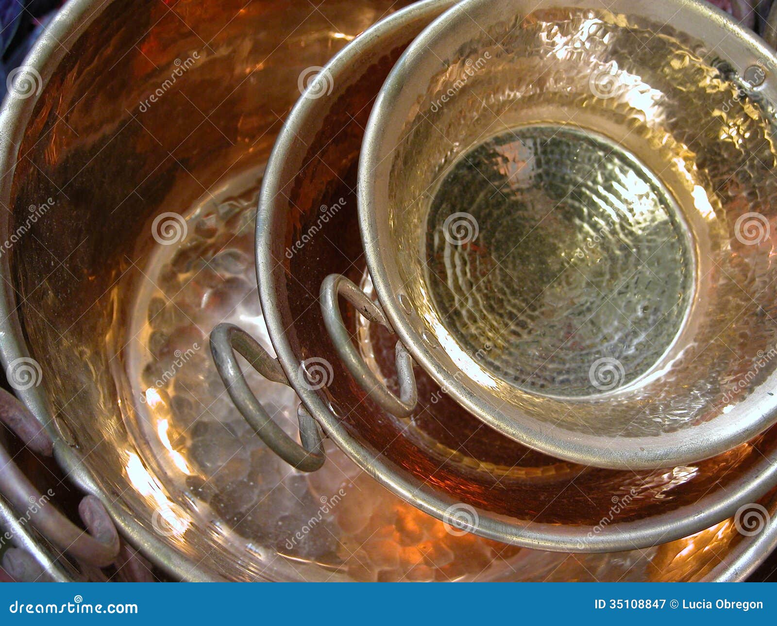 Copper cooking pots stock image. Image of container, background - 35108847