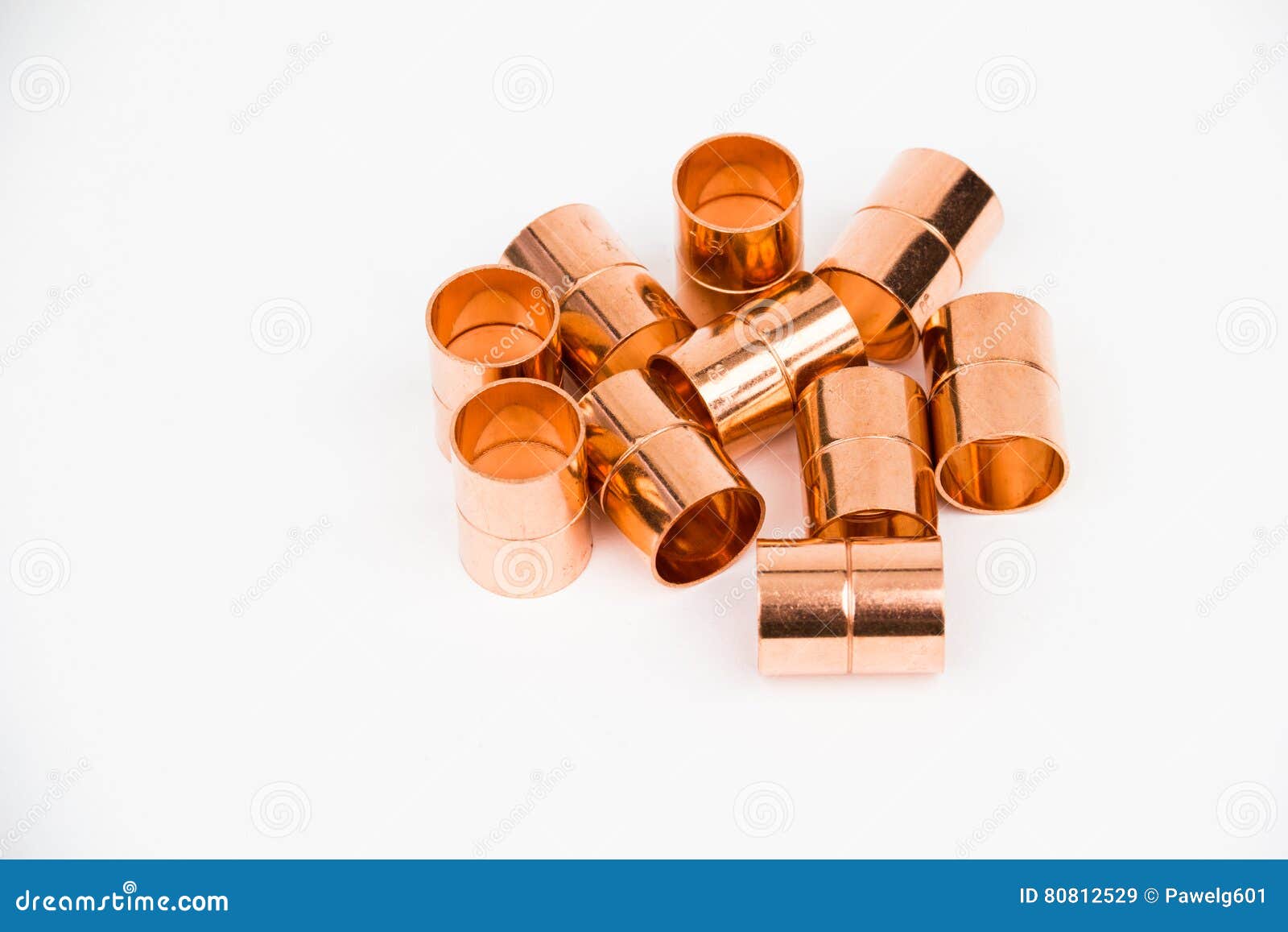 The copper coupling stock image. Image of pipe, assembly - 80812529