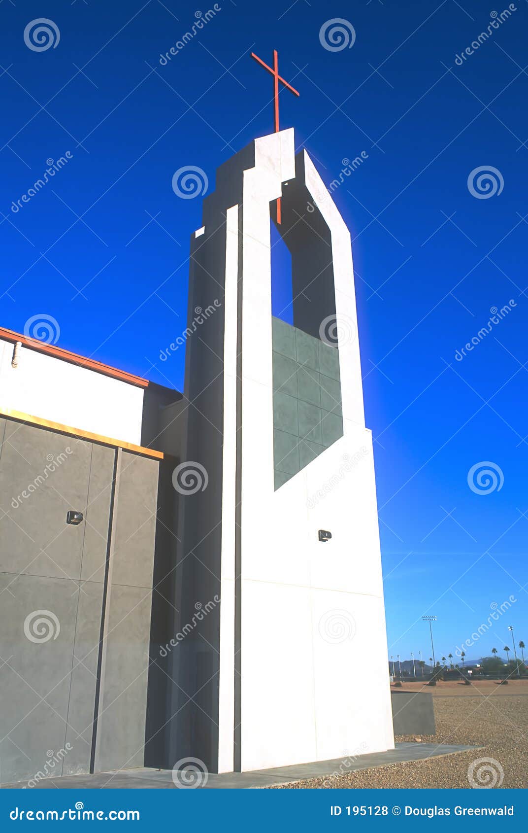 Copper Cross - Church Steeple - Modern Stock Photo - Image of framework ...
