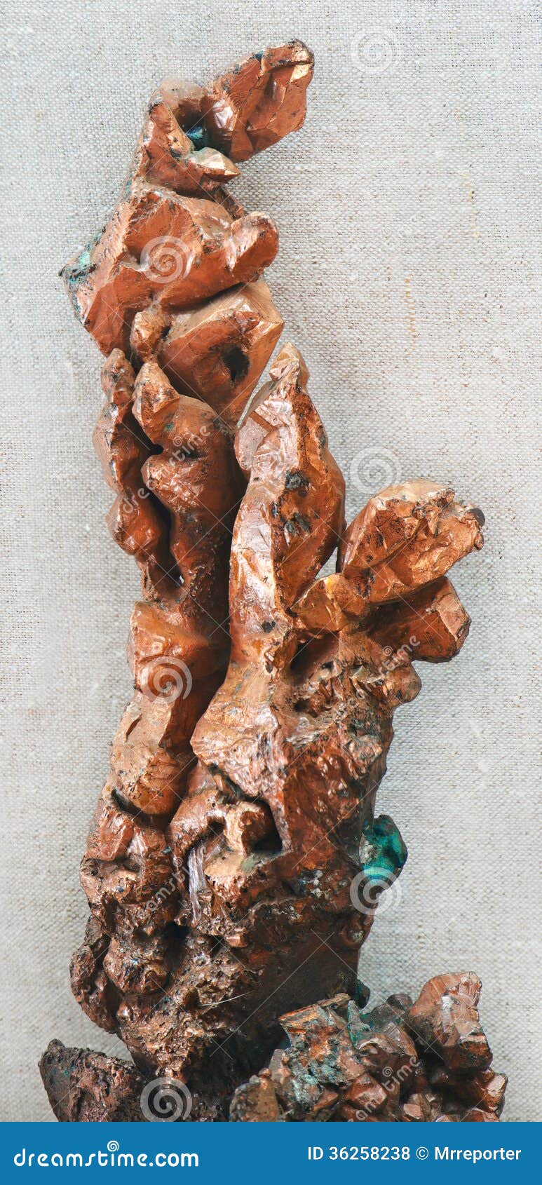 Copper crystal stock photo. Image of collection, colored - 36258238