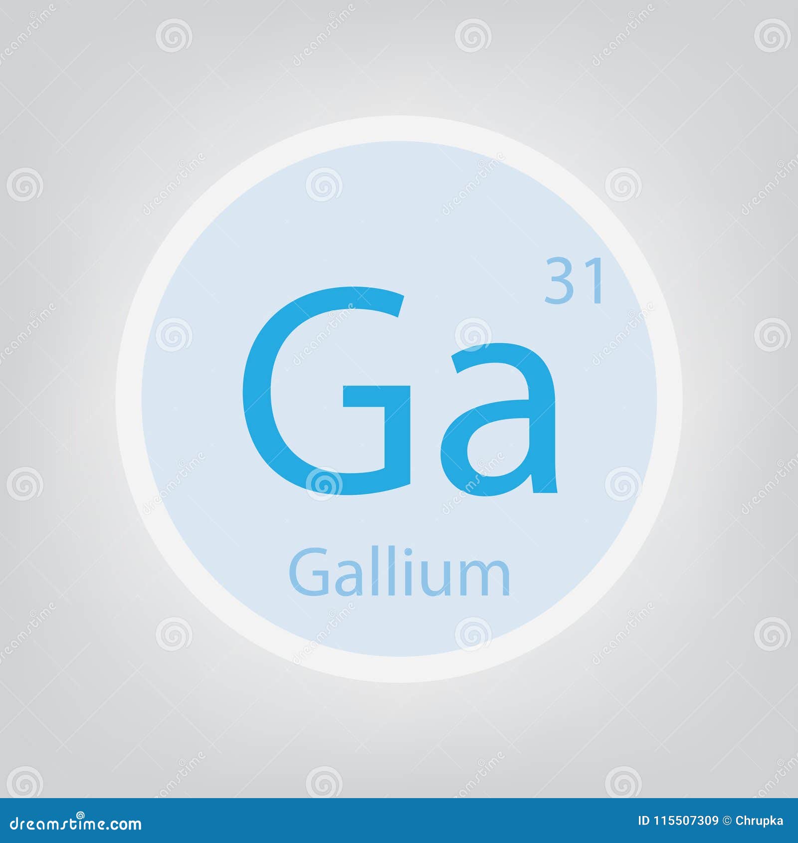 Gallium Ga Chemical Element Icon Stock Vector - Illustration of graphic ...