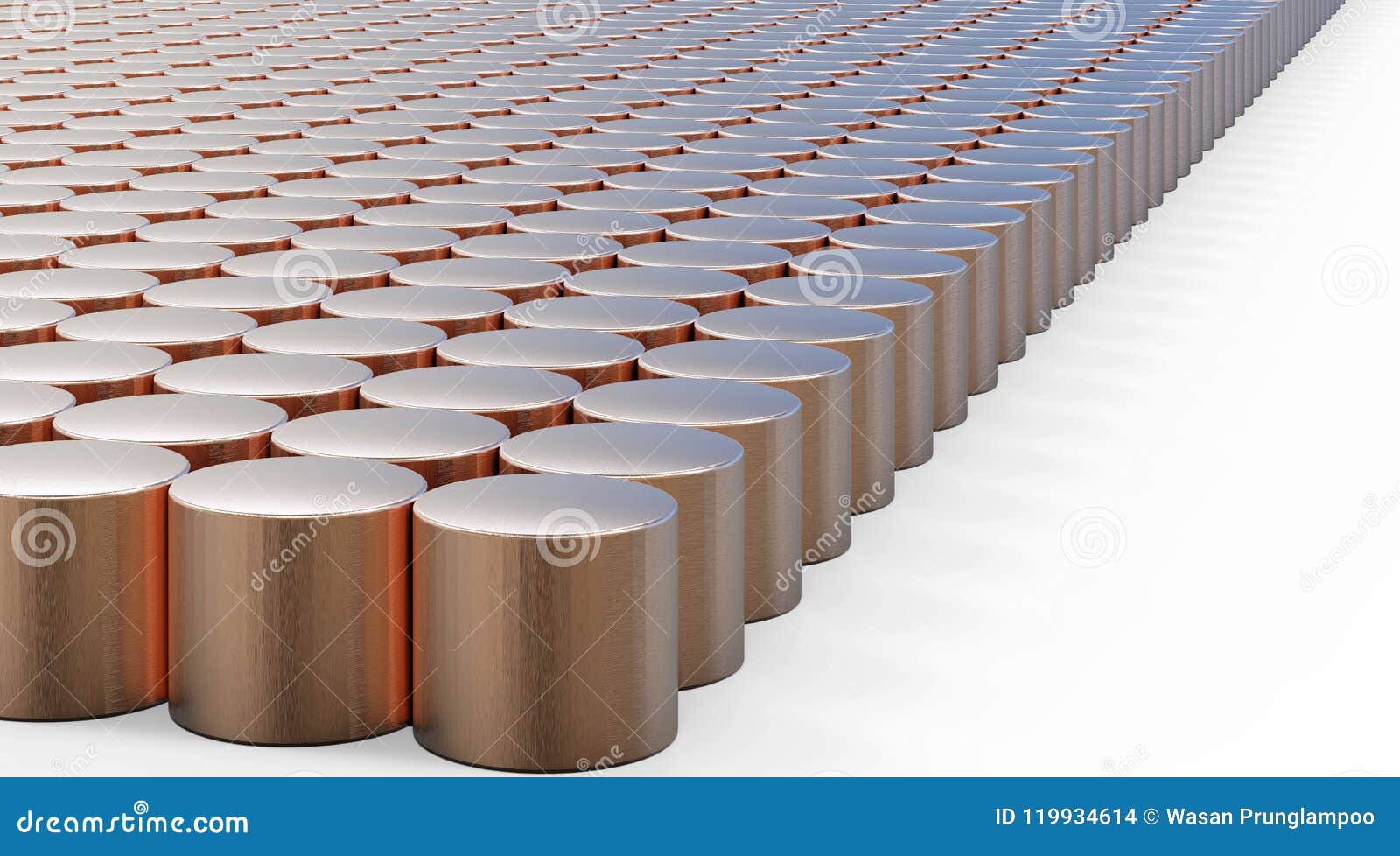 Copper Cylinder Pattern Template Background. Stock Illustration ...