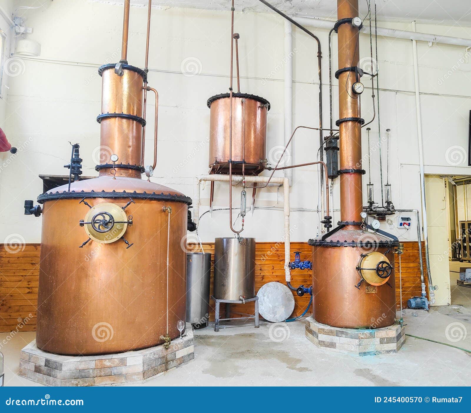 Copper Distillation Pots at an Winery Stock Photo - Image of museum ...