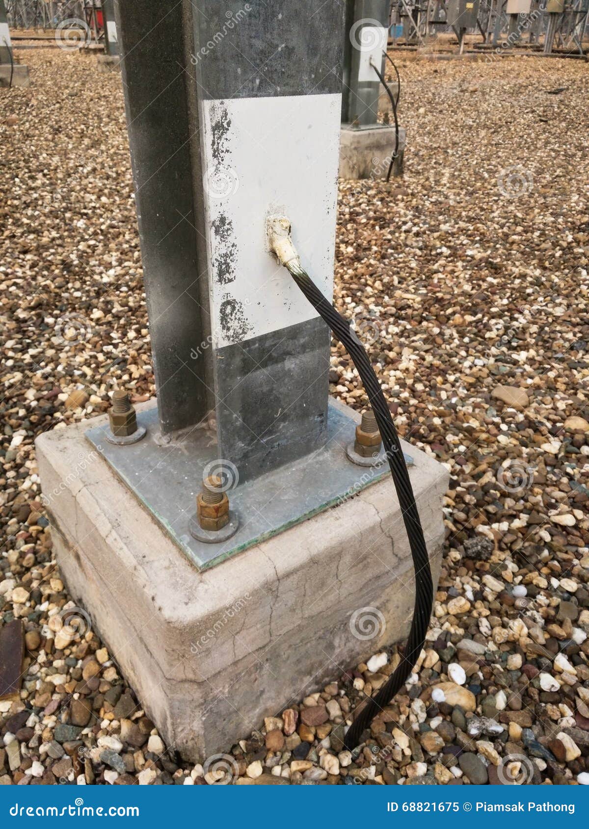 Copper earthing cable stock image. Image of safety, energy - 68821675