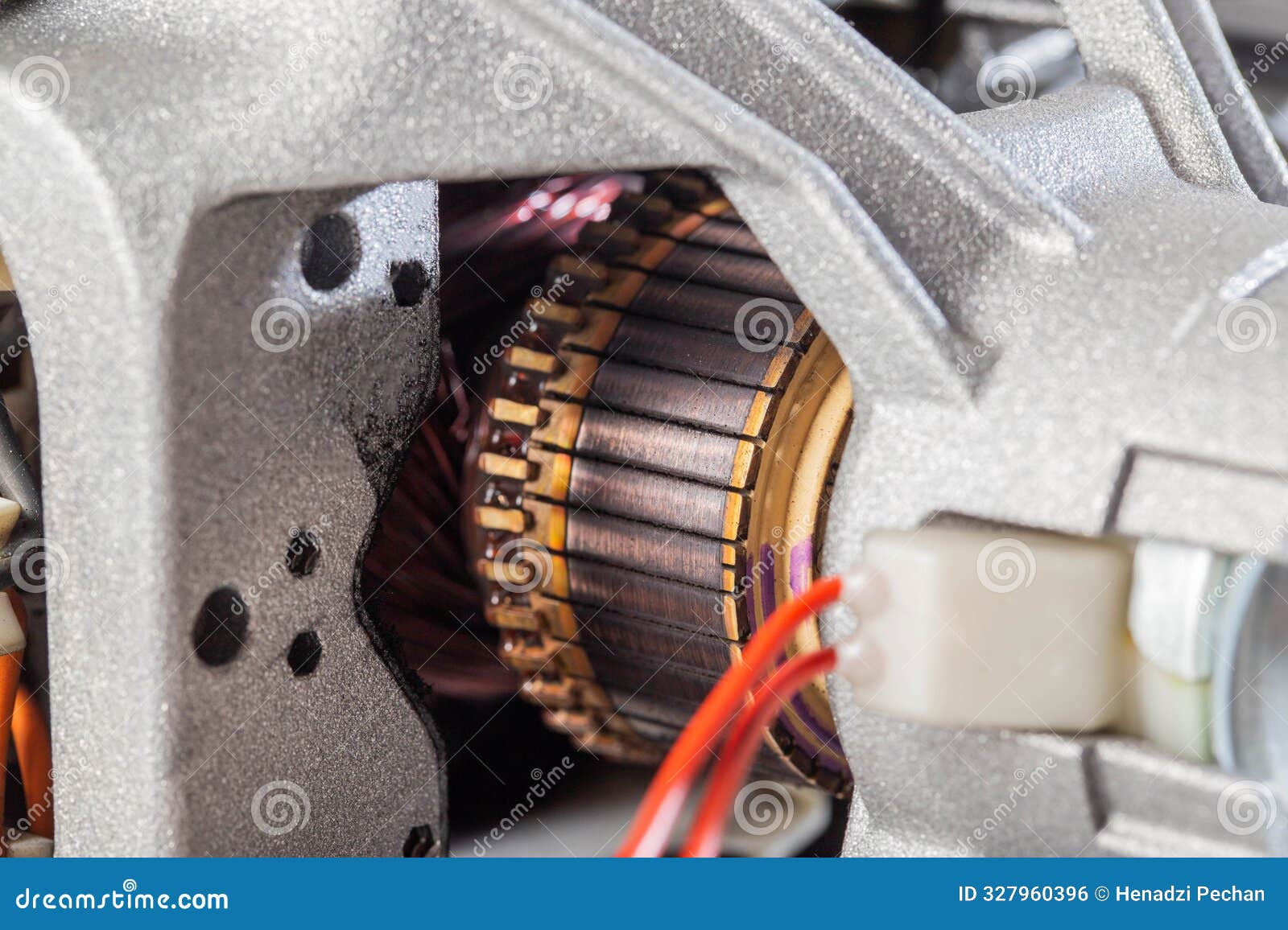 Copper Electric Motor Rotor, Commutator Motor Spare Part, Macro Stock ...