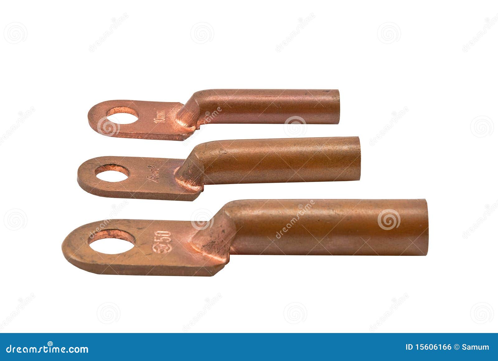 Copper electric terminals stock photo. Image of light - 15606166