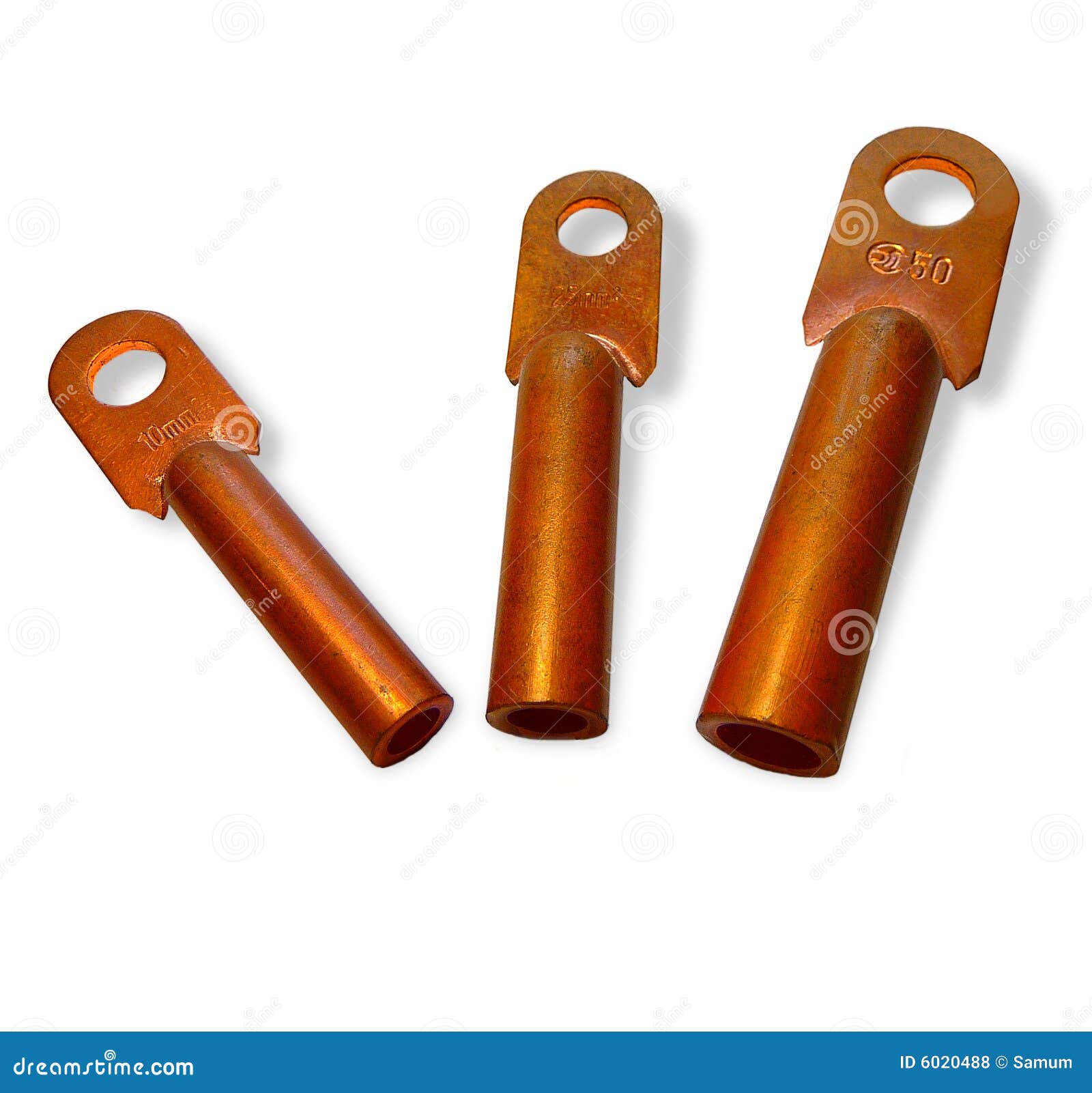 Copper electric terminals stock photo. Image of environment - 6020488