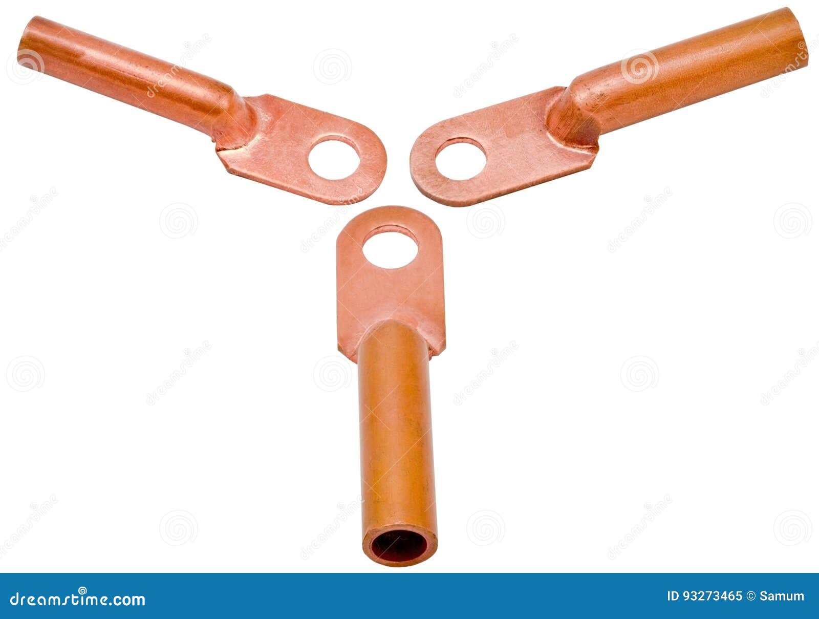 Copper electric terminals stock image. Image of lines - 93273465