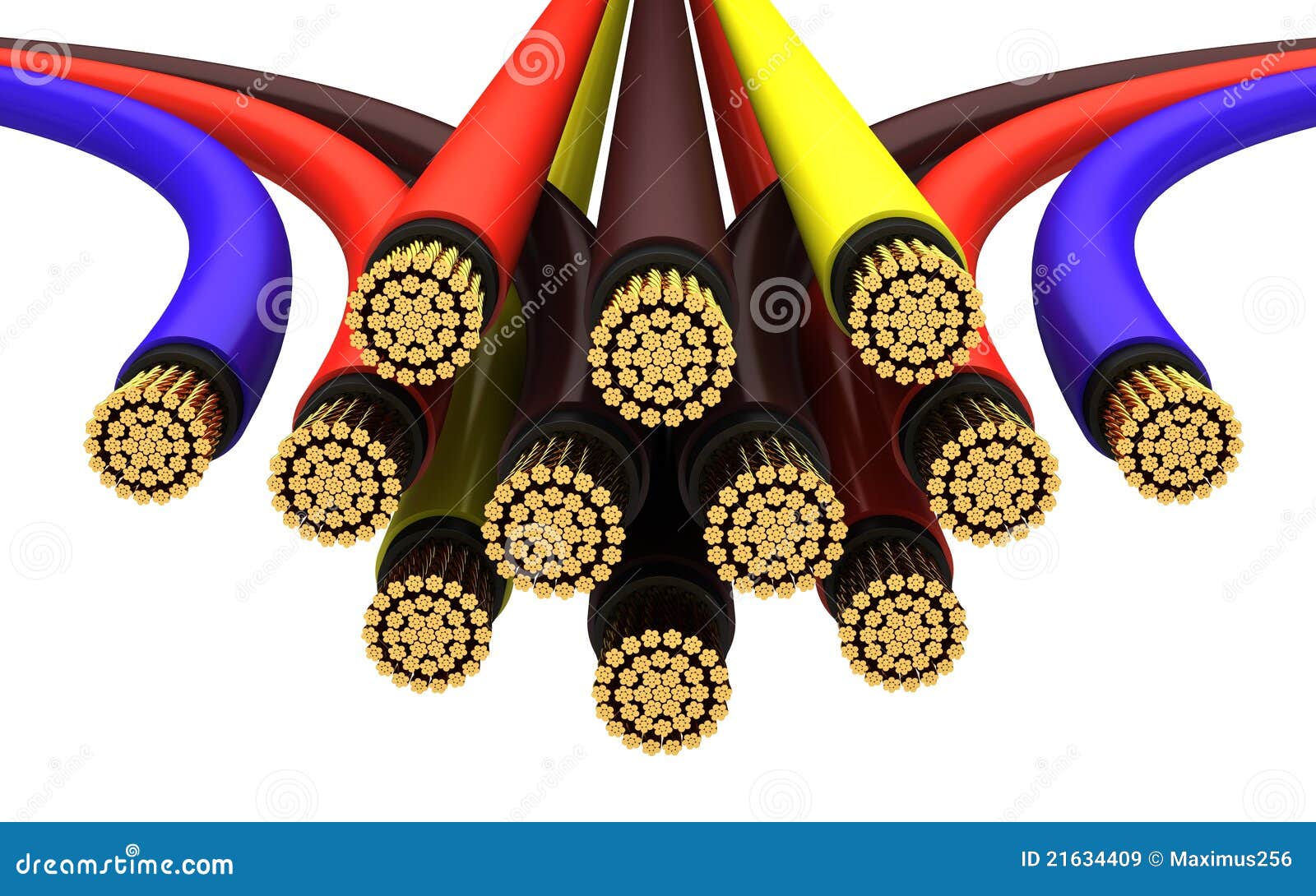 Electrical Cable Wires Flexible Electricity Equipment. Copper Core ...