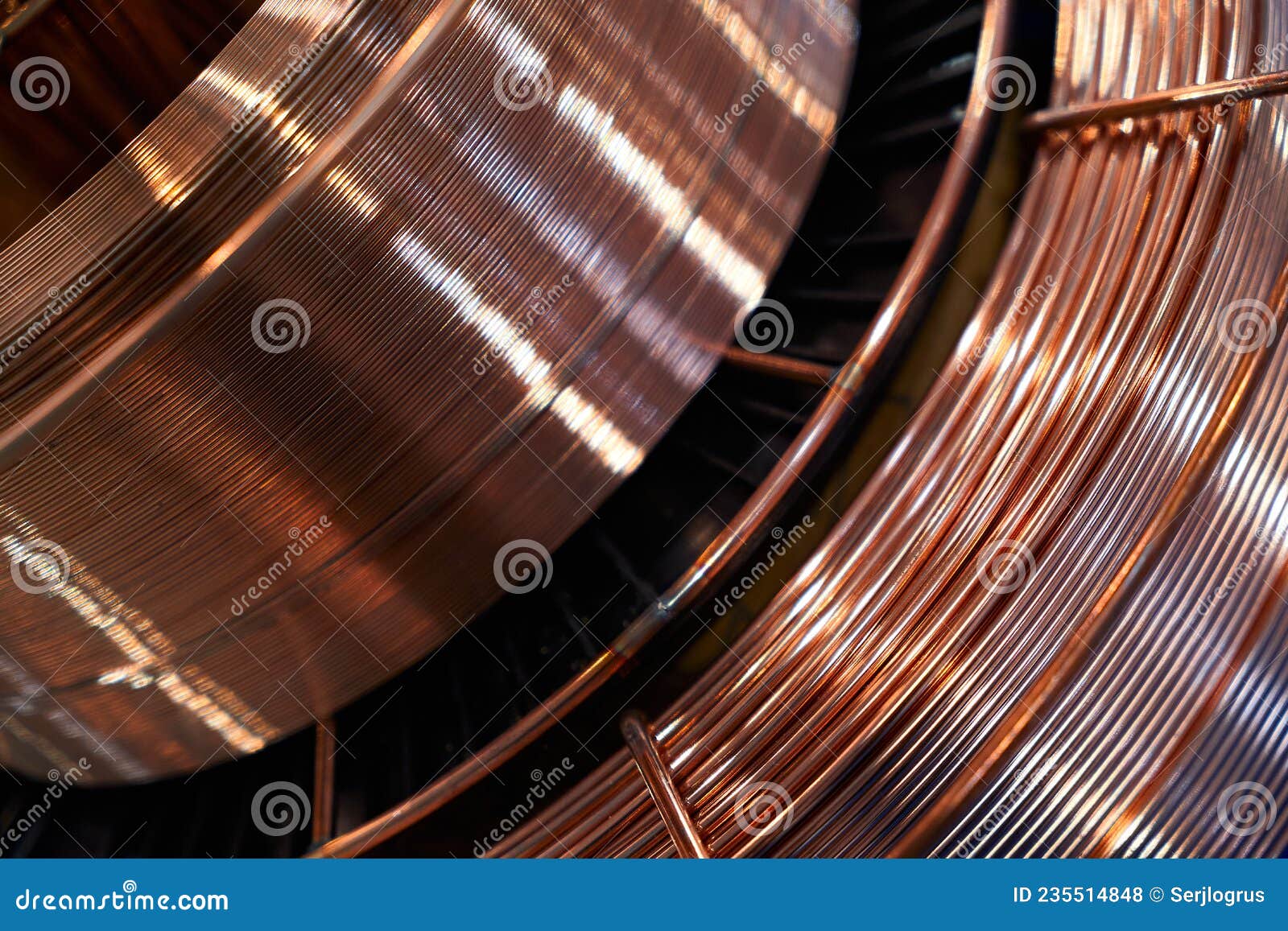Copper Electrical Wire. Power Electrical Cable Stock Photo - Image of ...