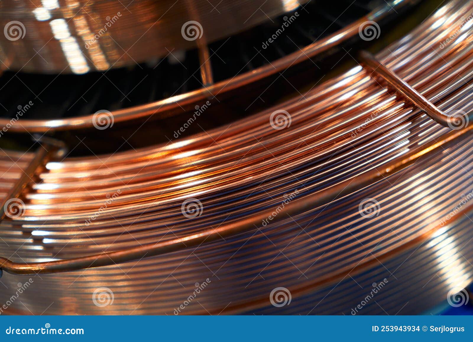 Copper Electrical Wire. Power Electrical Cable Stock Photo - Image of ...