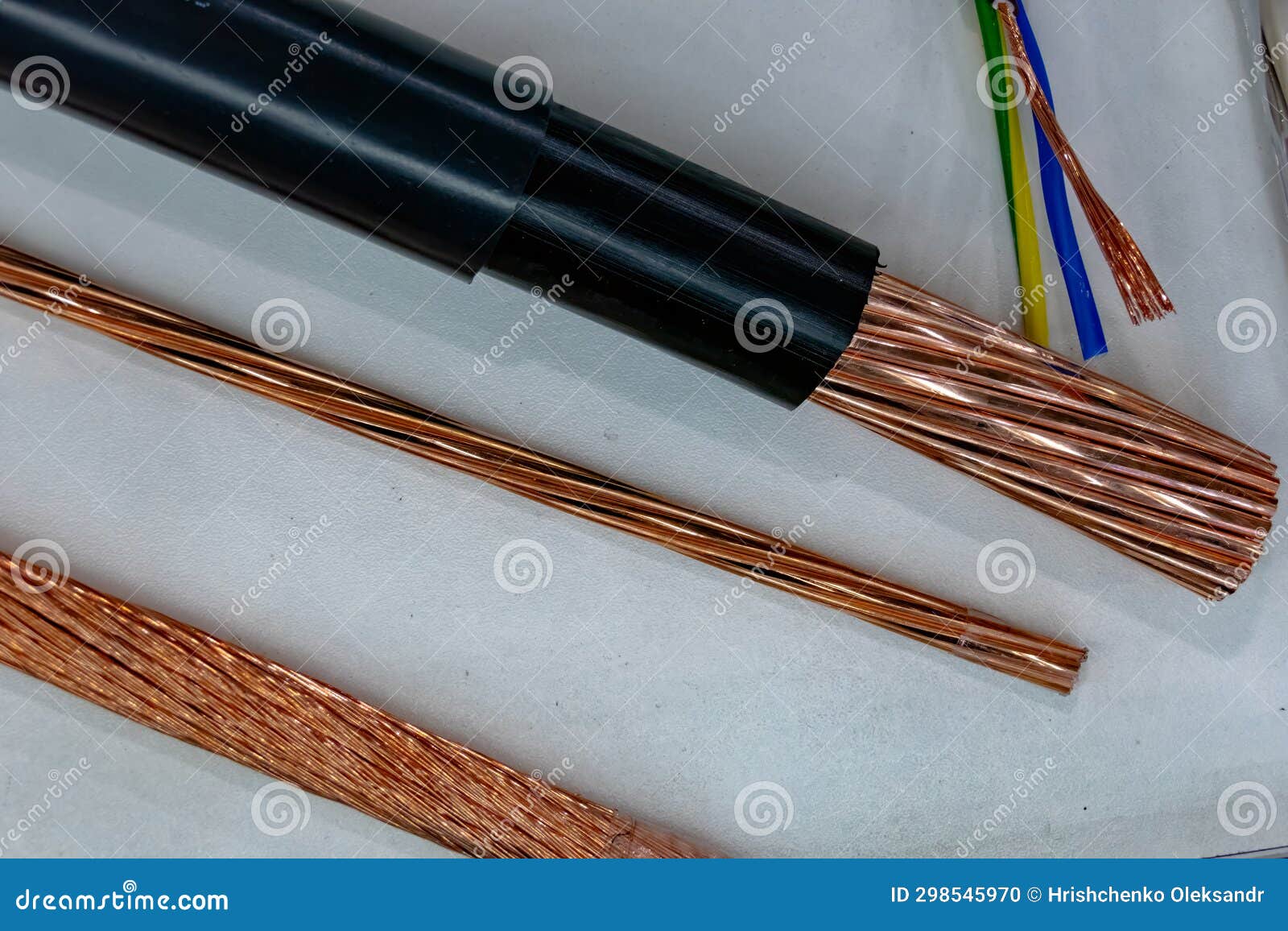 Copper Electrical Wires of Different Diameters Stock Photo - Image of ...