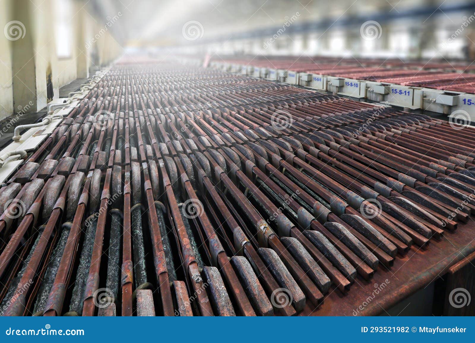 Copper Electrolysis-cathode Plates. the Copper is Refined by ...