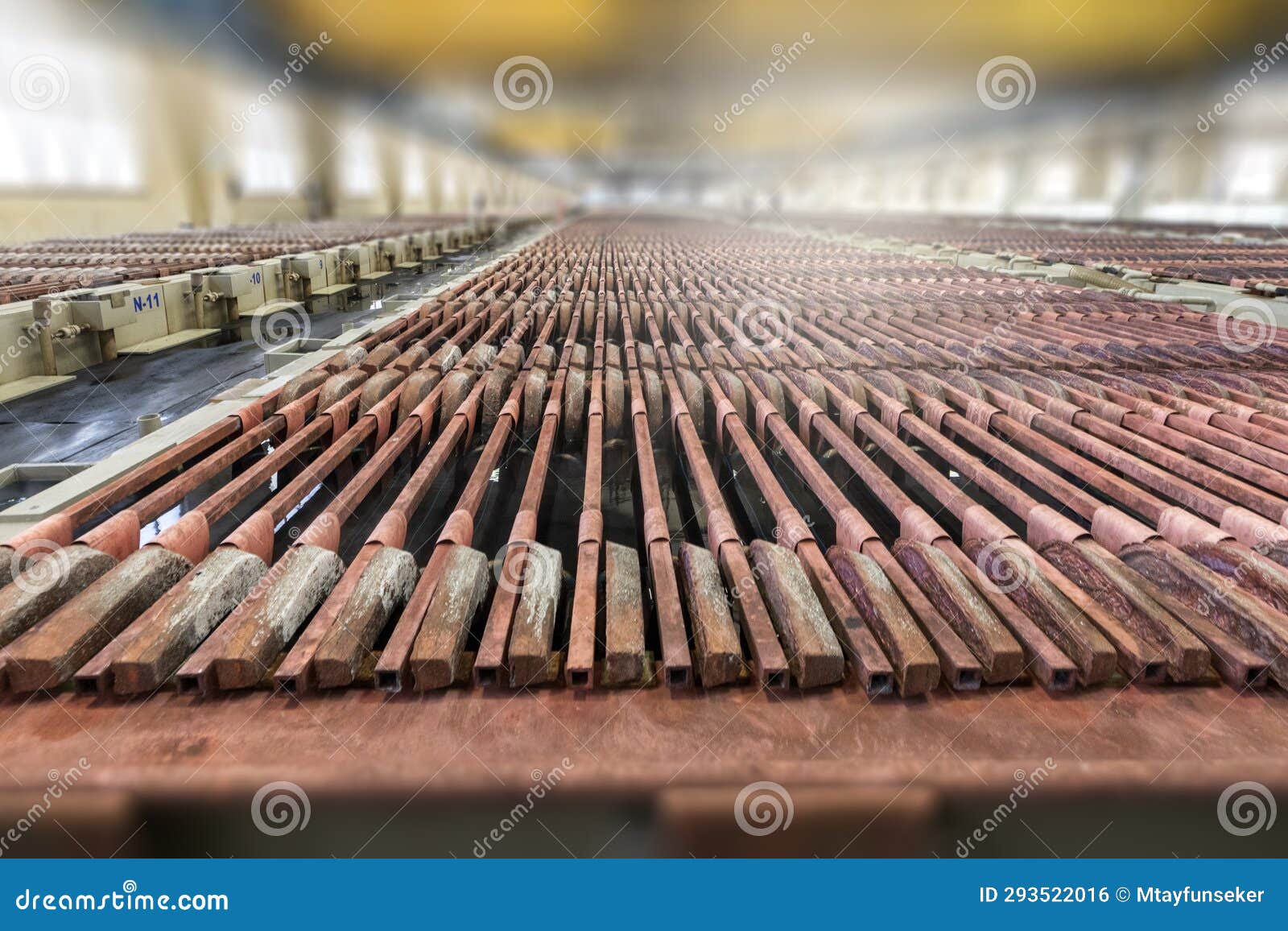 Copper Electrolysis-cathode Plates. the Copper is Refined by ...