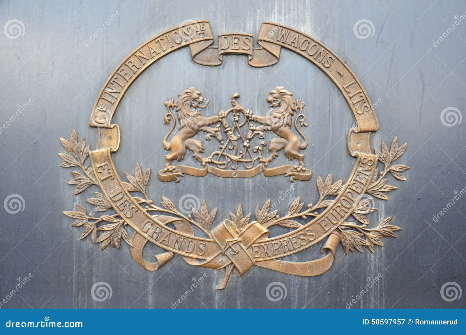 Copper emblem stock image. Image of brass, carriage, golden - 50597957
