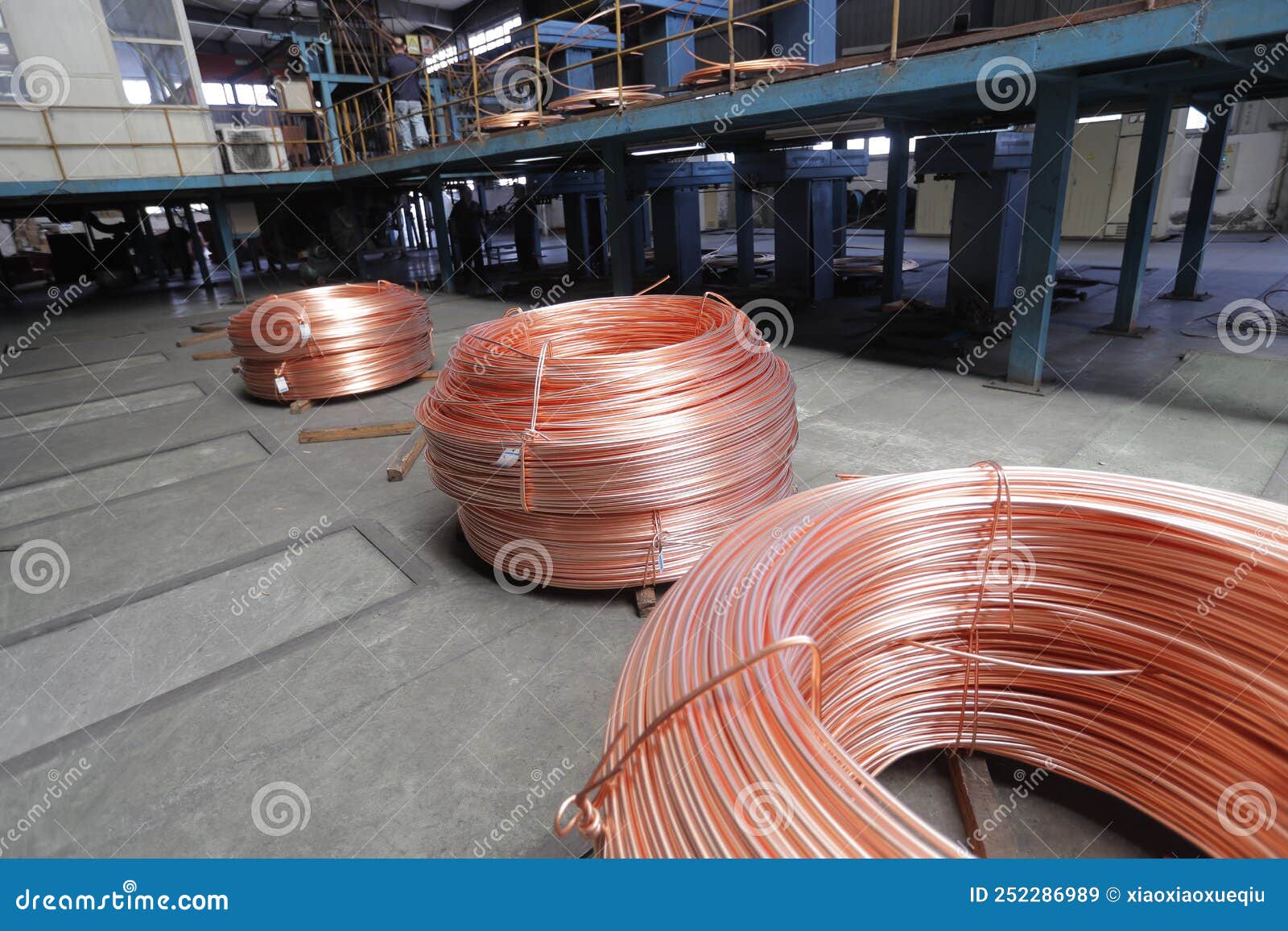 Copper Wire Copper Pipe Processing Machine Stock Image - Image of pipe ...