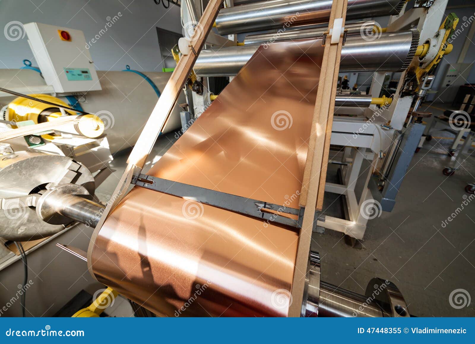 Copper Foil Bending Machine Stock Image - Image of cable ...