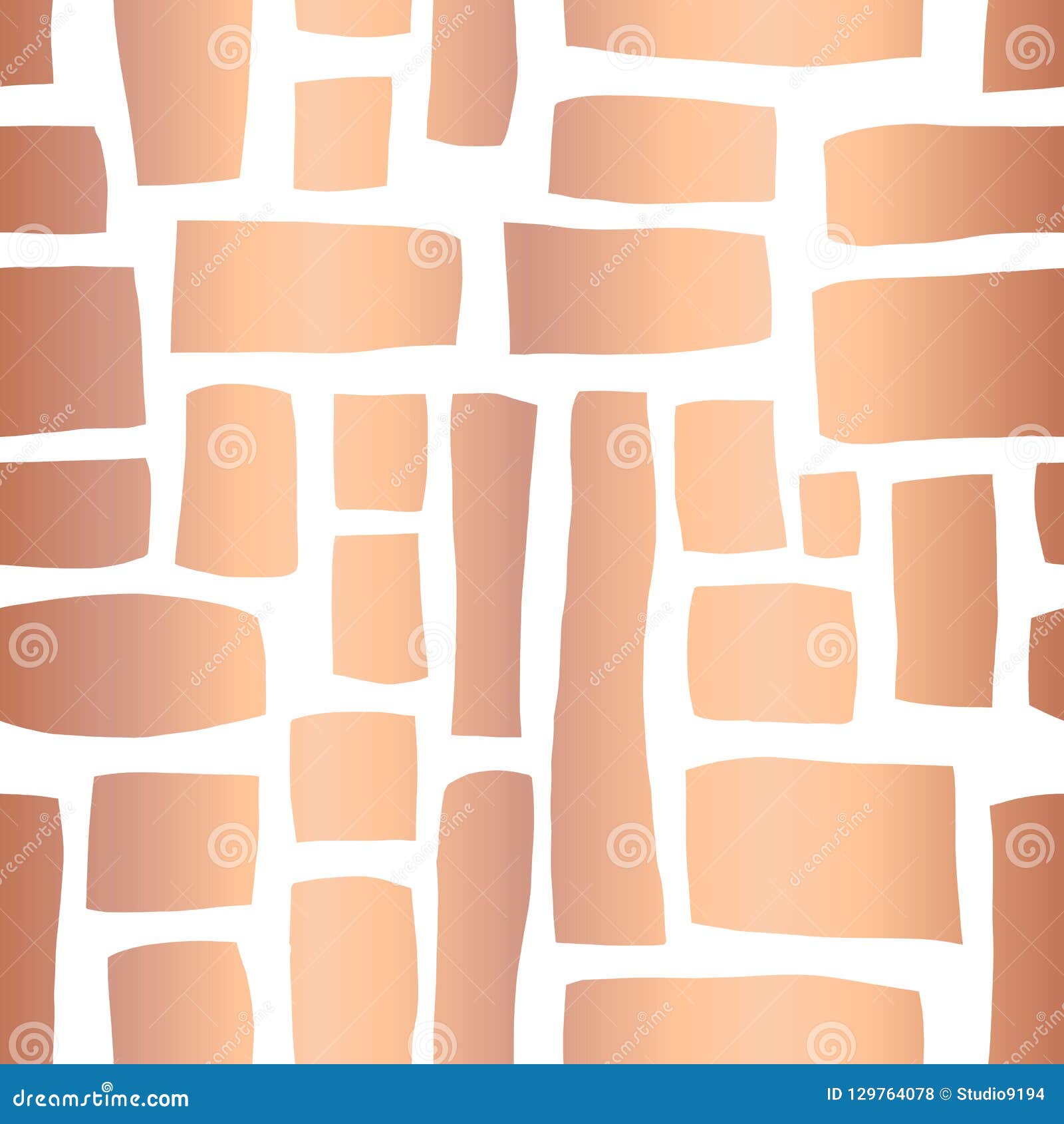 Copper Foil Rectangle Shapes Seamless Pattern Stock Vector ...
