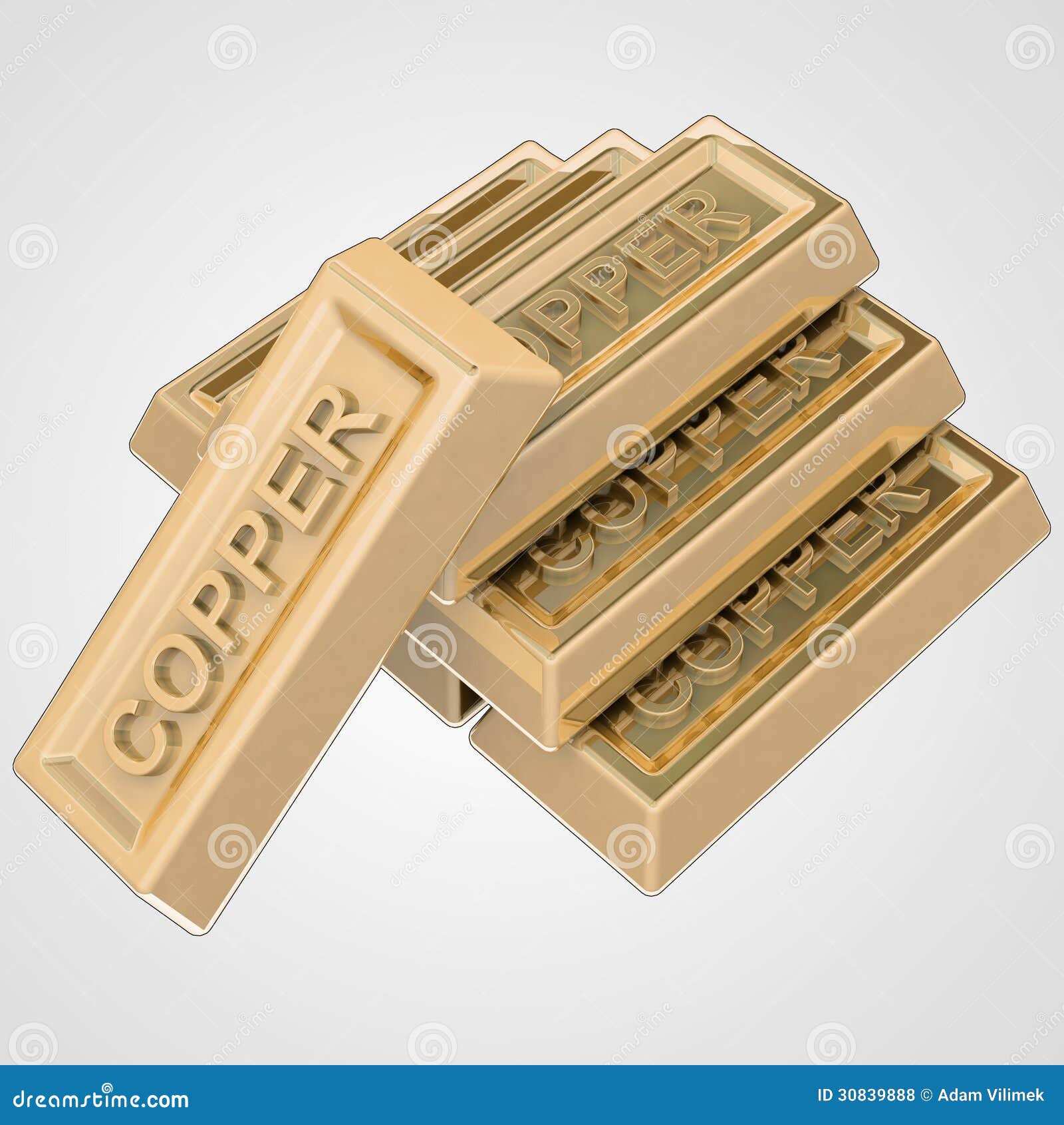 Copper Group Made from Pure Material Stock Illustration - Illustration ...