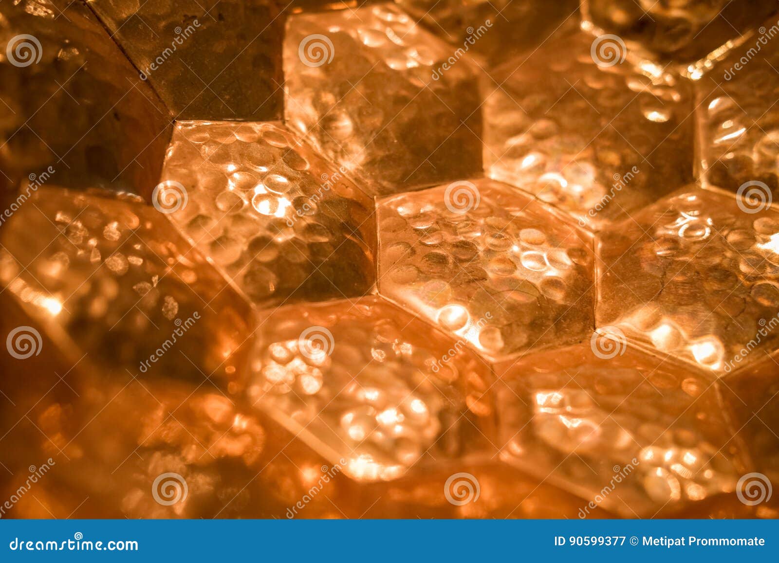 Copper Hexagon Pattern Background Stock Image - Image of reflection ...