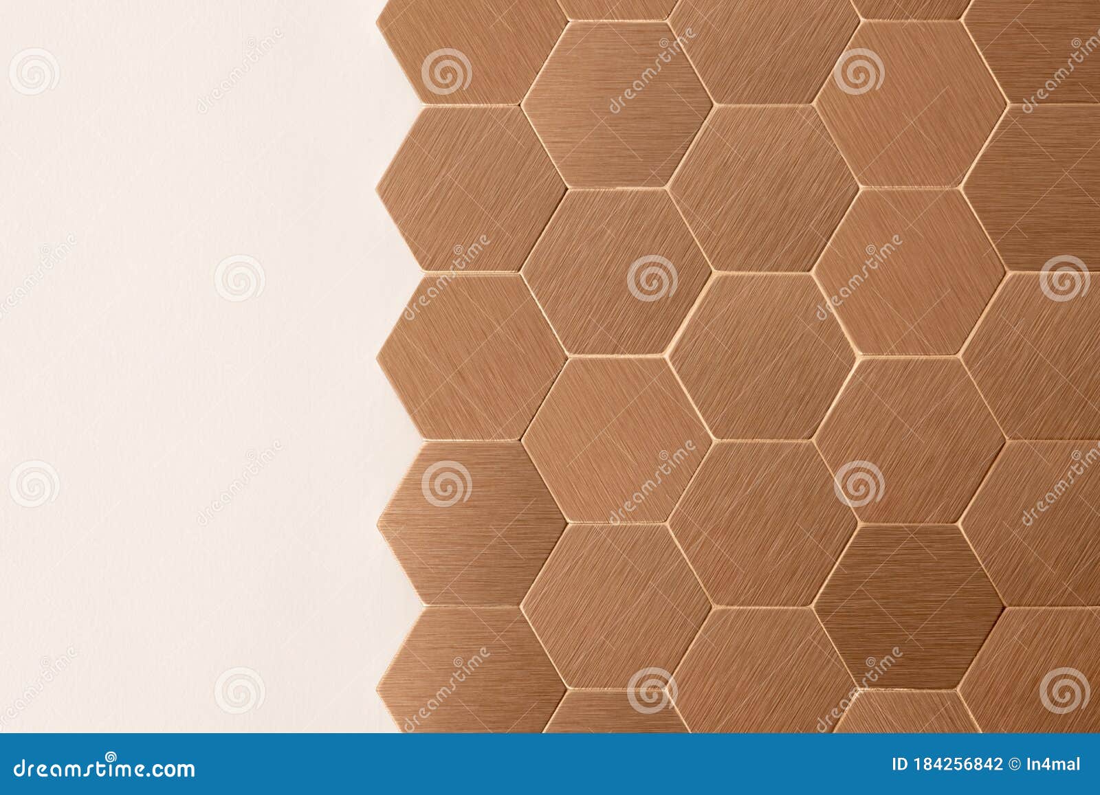 Copper, Hexagonal Wall Tiles Stock Photo - Image of bathroom, dwelling ...