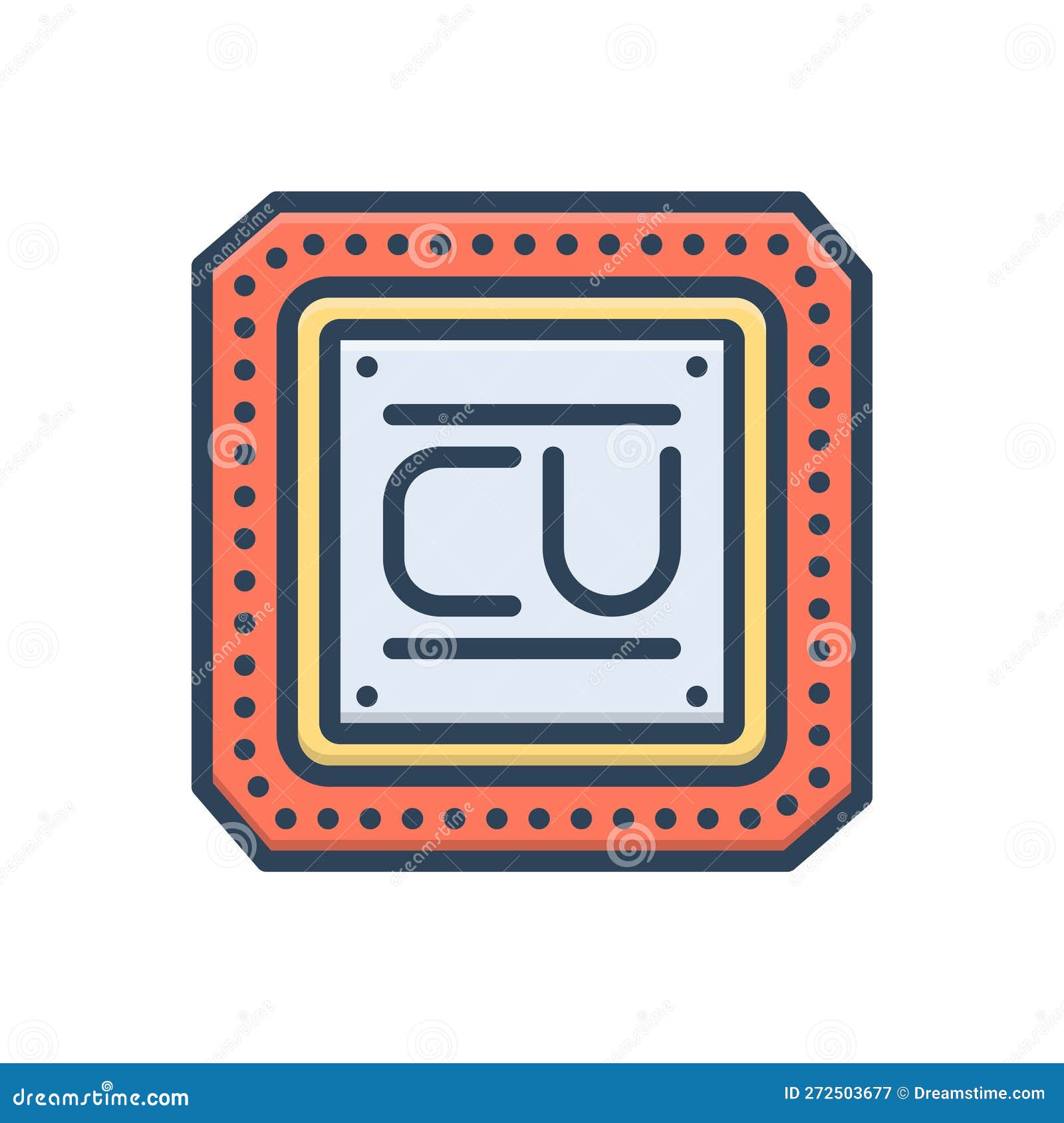 Color Illustration Icon for Copper, Cu and Electric Stock Vector ...
