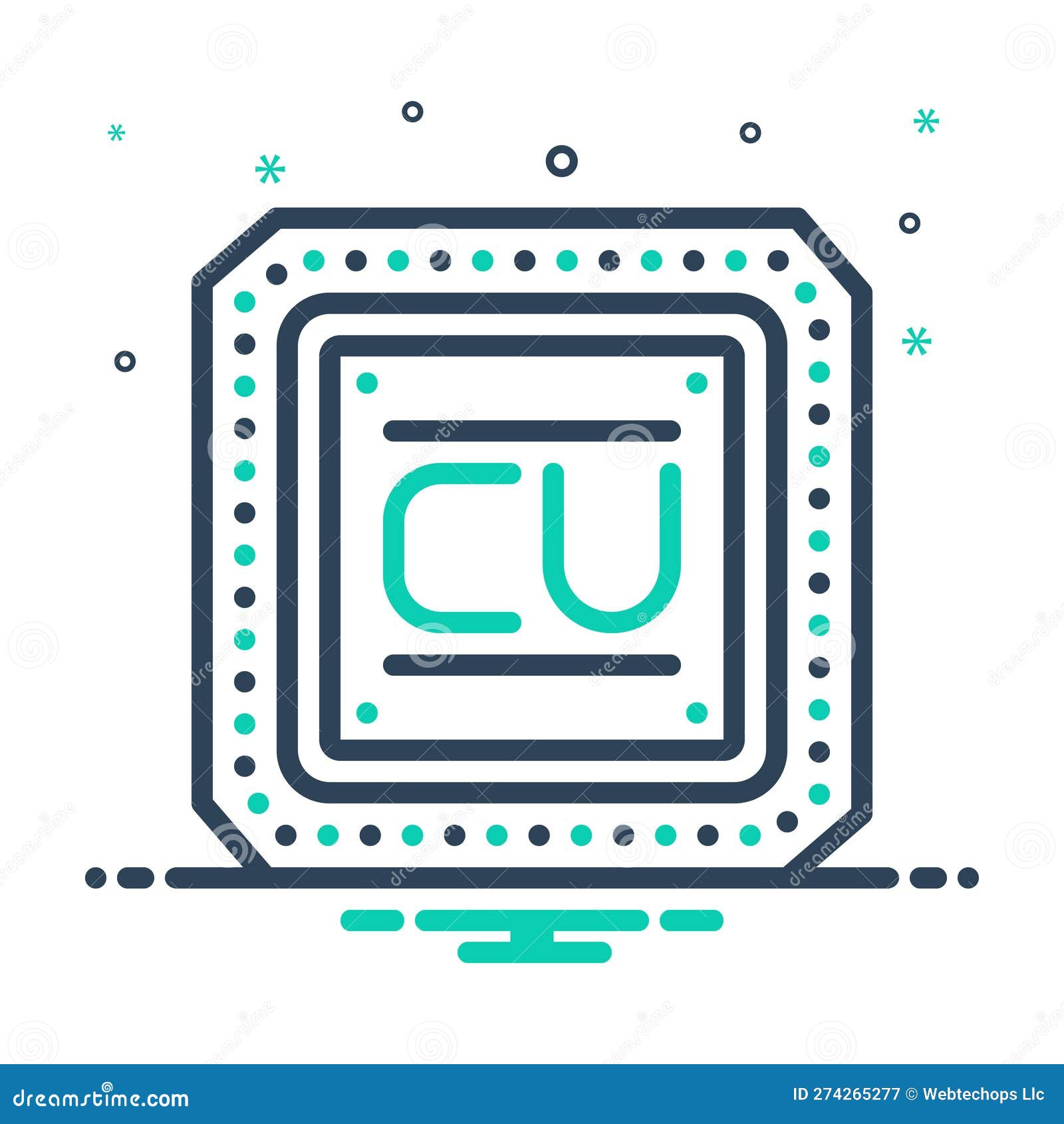 Mix Icon for Copper, Electric and Metal Stock Illustration ...