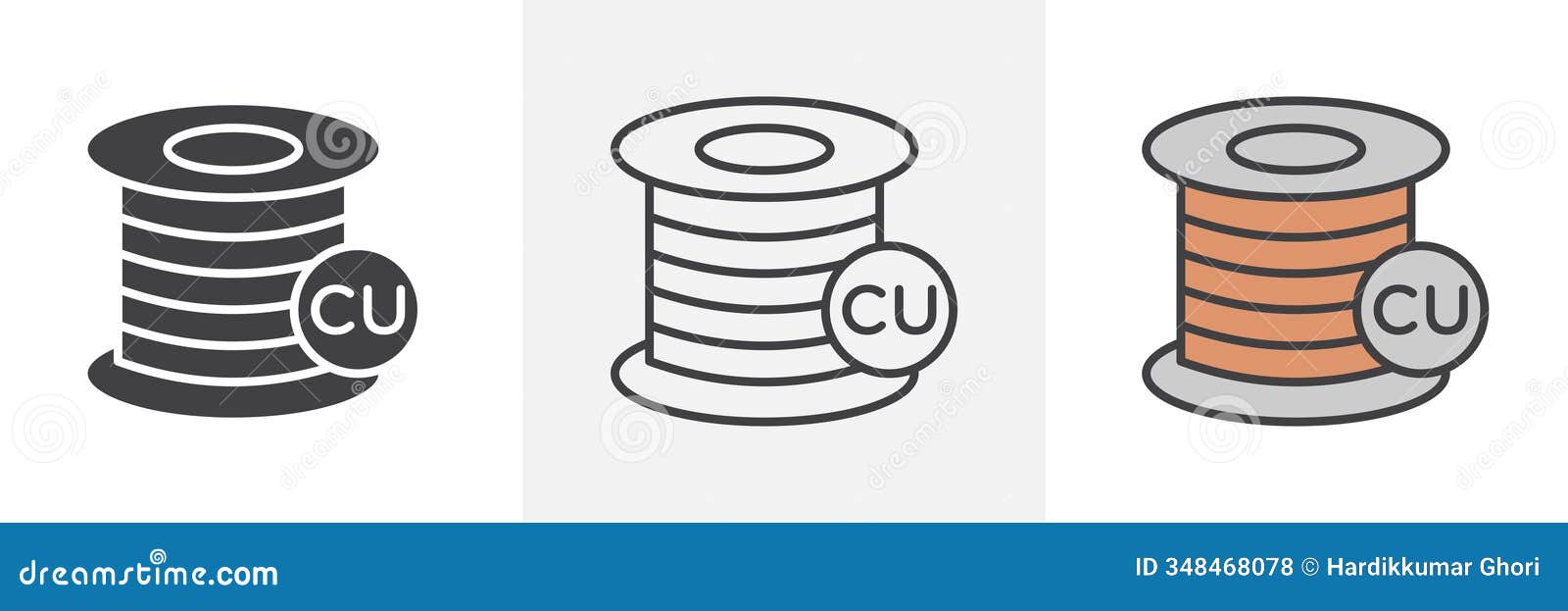 Copper Ore Icon In Cartoon Style Isolated On White Background. Precious ...