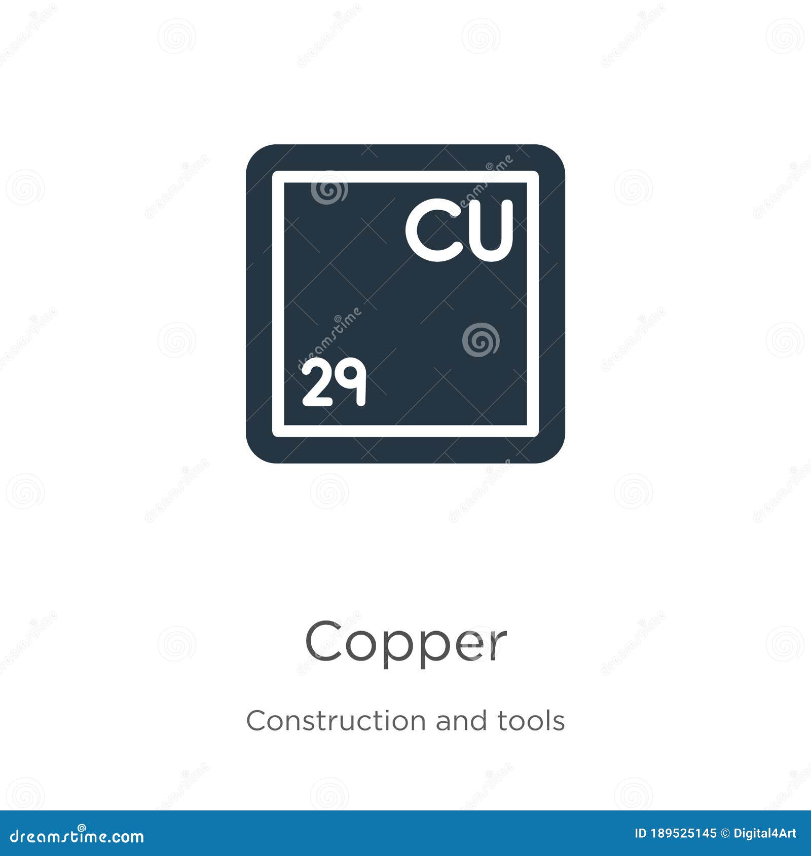 Copper Icon Vector. Trendy Flat Copper Icon from Construction and Tools ...