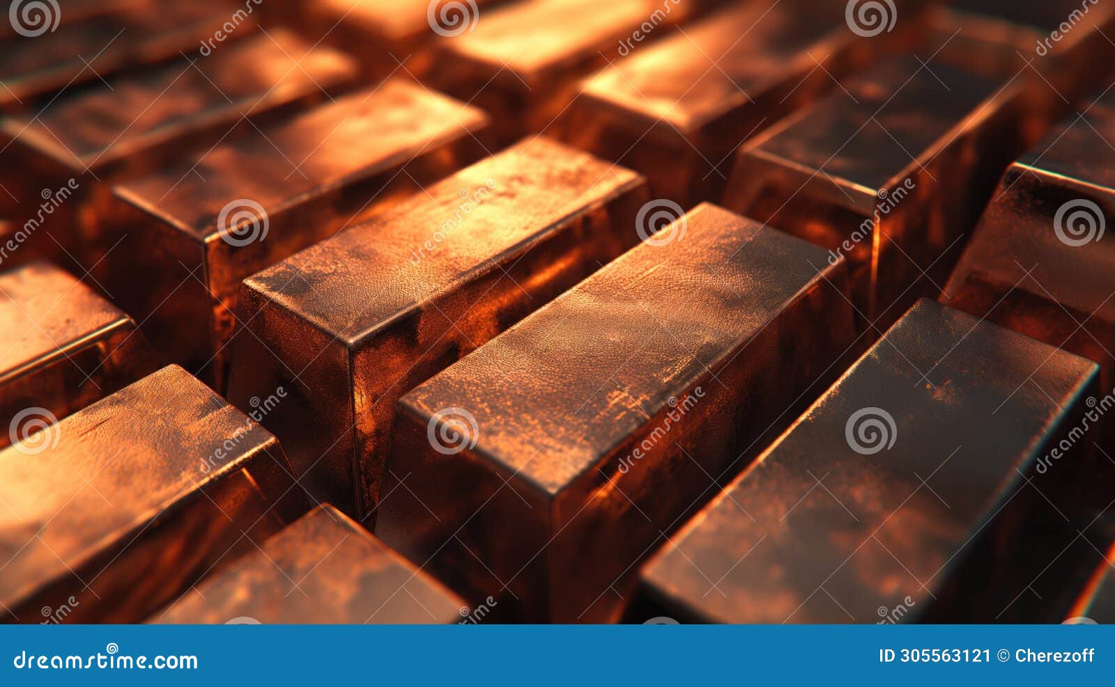 Copper ingots background stock image. Image of nature - 305563121