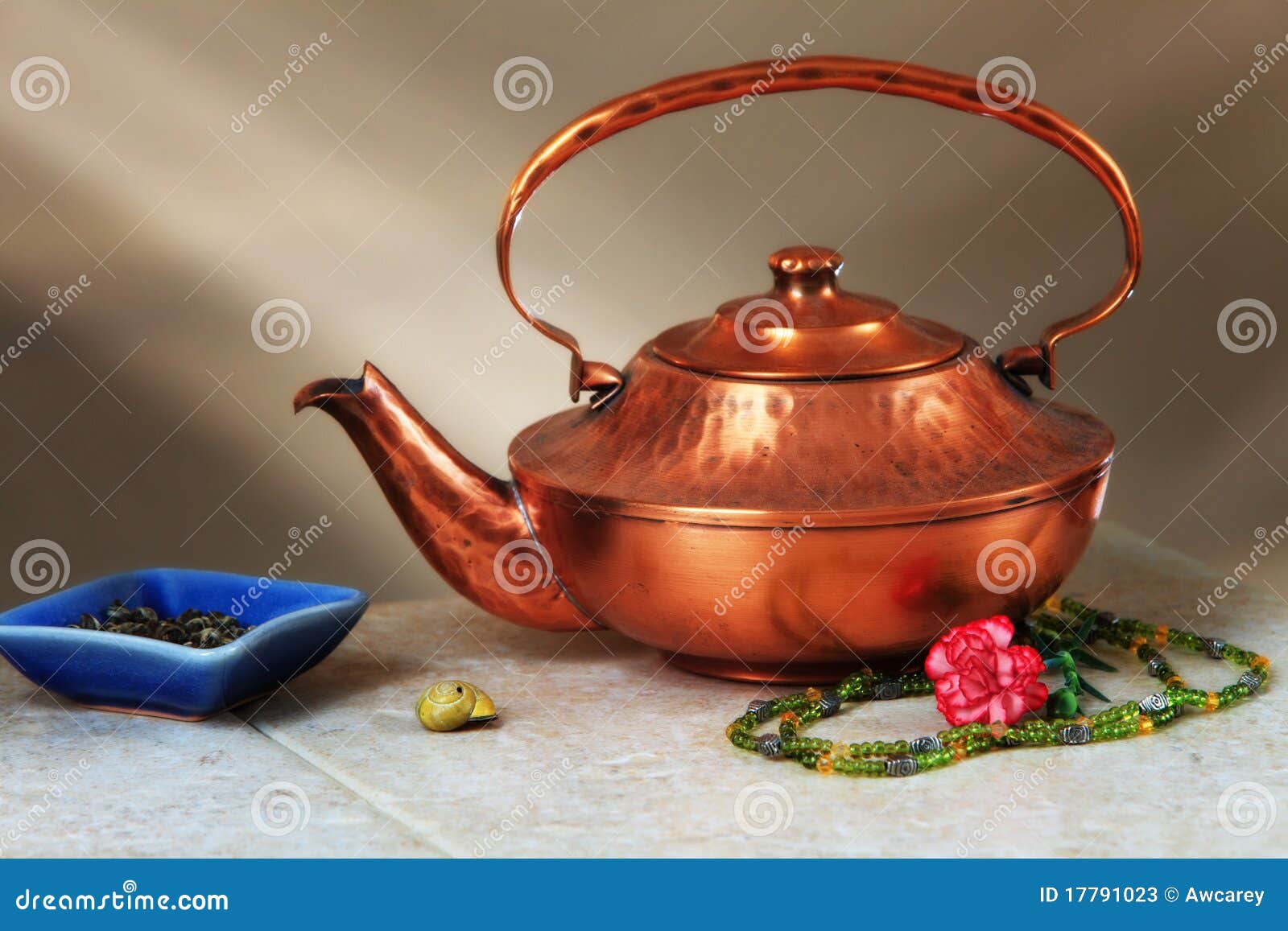 Copper Kettle Still Life stock image. Image of carnation - 17791023