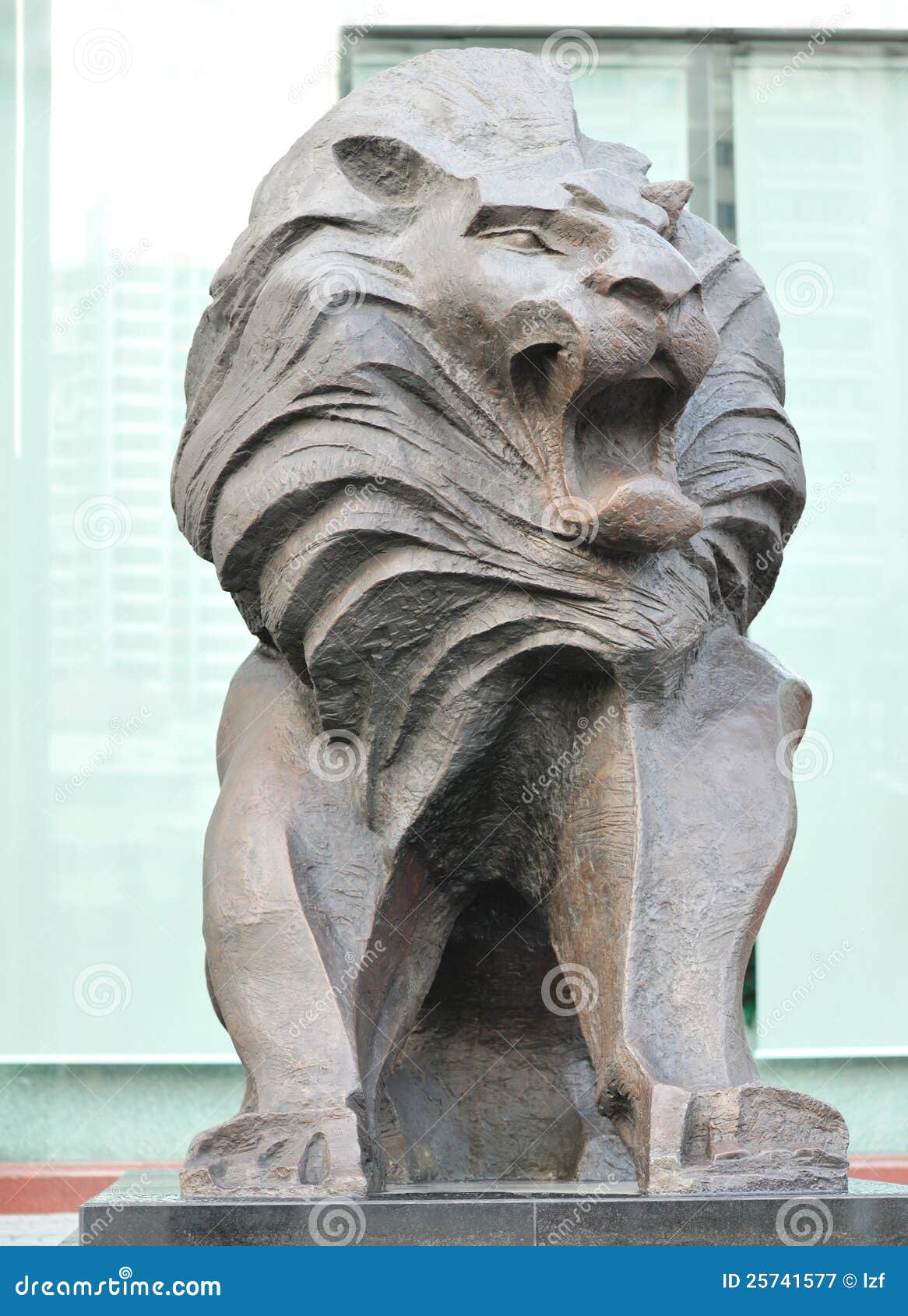 Copper lion stature stock image. Image of mythical, brave - 25741577