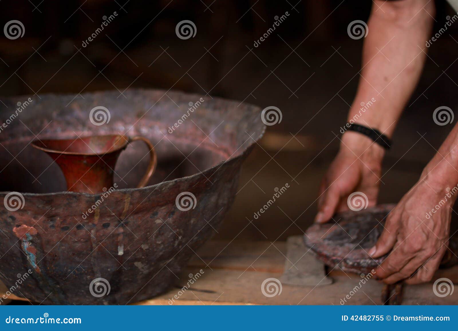 Copper making stock image. Image of clara, handicrafts - 42482755