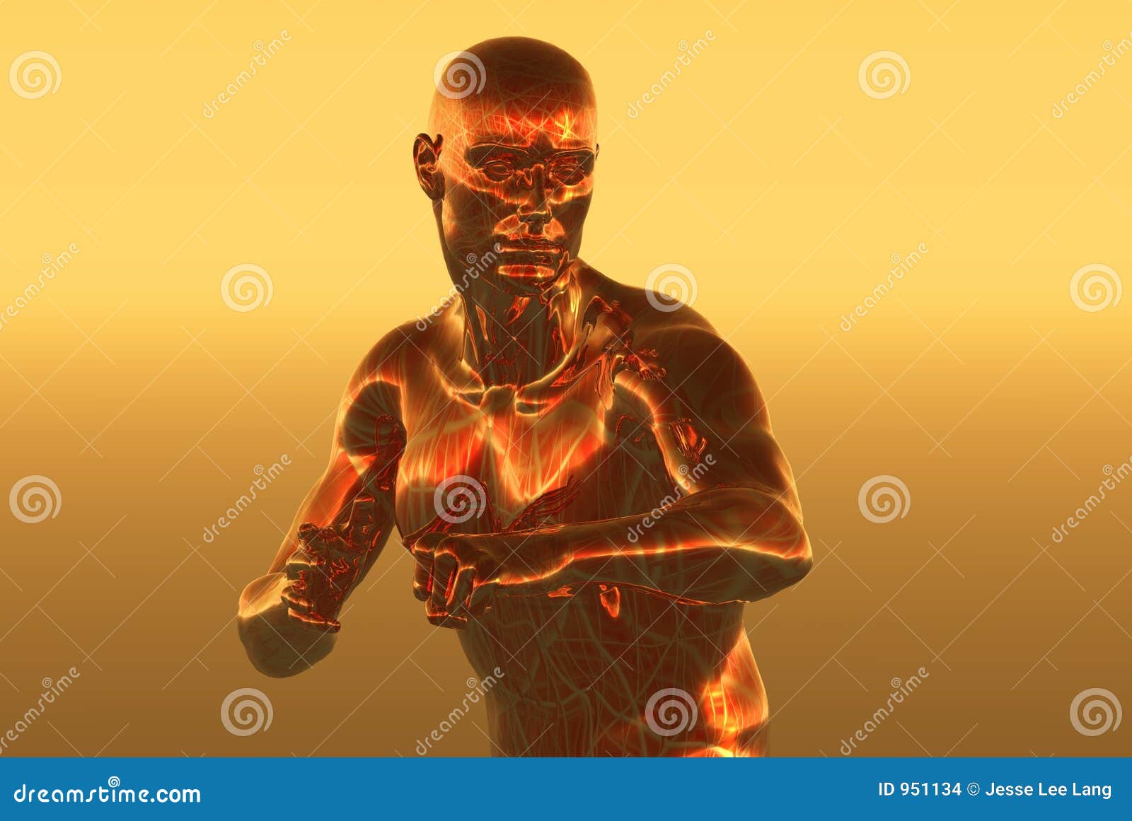 Copper man stock illustration. Illustration of banners - 951134