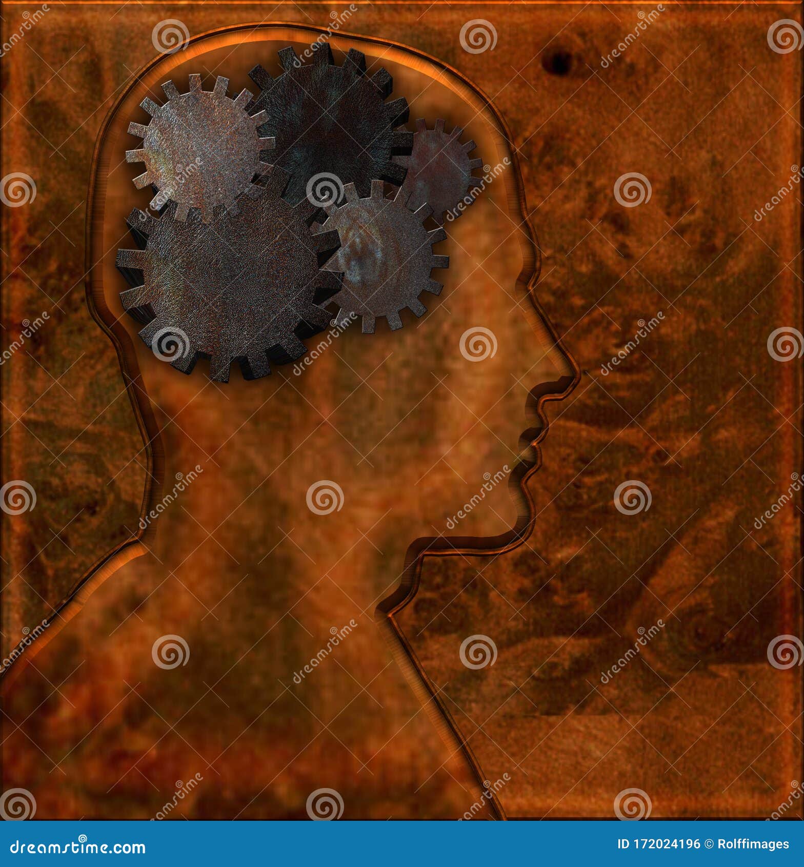 Copper man stock illustration. Illustration of abstract - 172024196