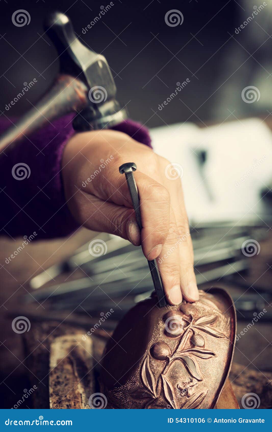 Copper master stock photo. Image of hammer, pattern, design - 54310106